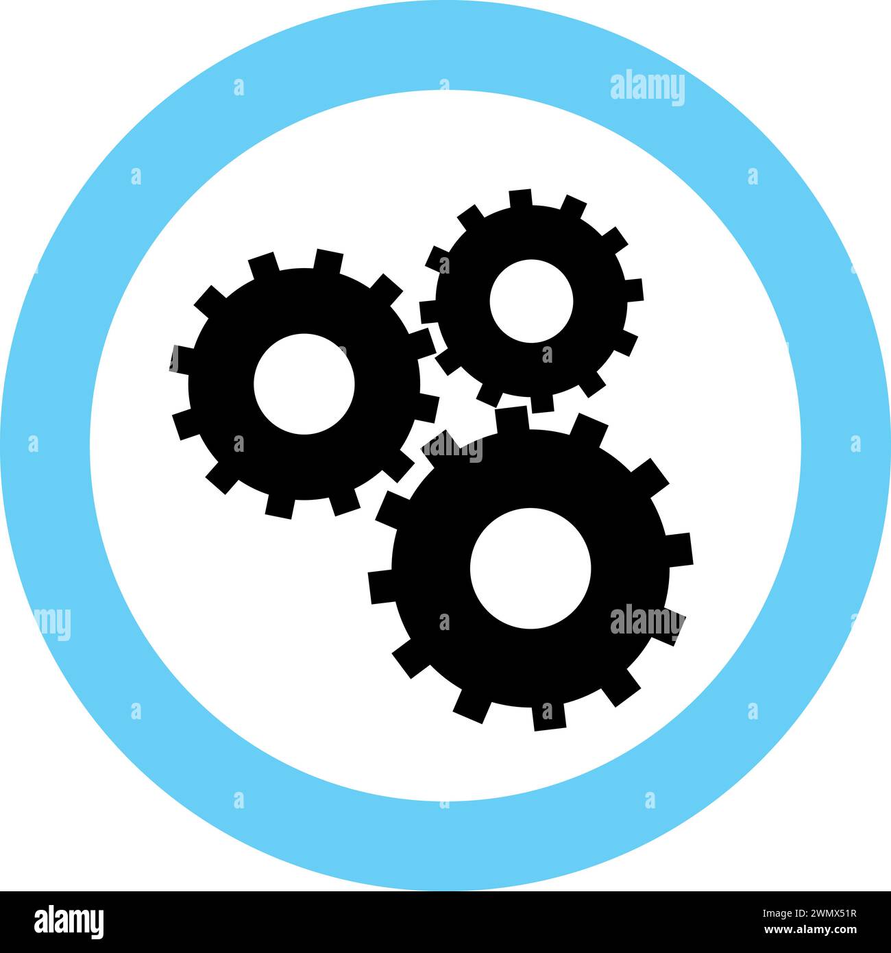 Gear machine setup icon vector Stock Vector Images - Alamy