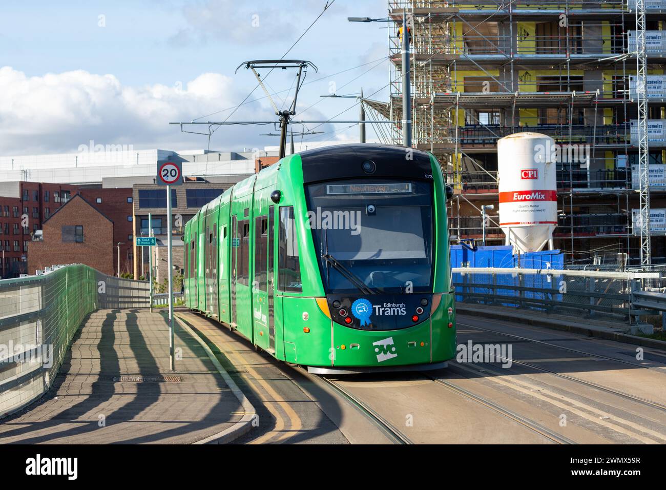An Edinburgh tram on Ocean Drive Leith, Edinburgh Stock Photo - Alamy