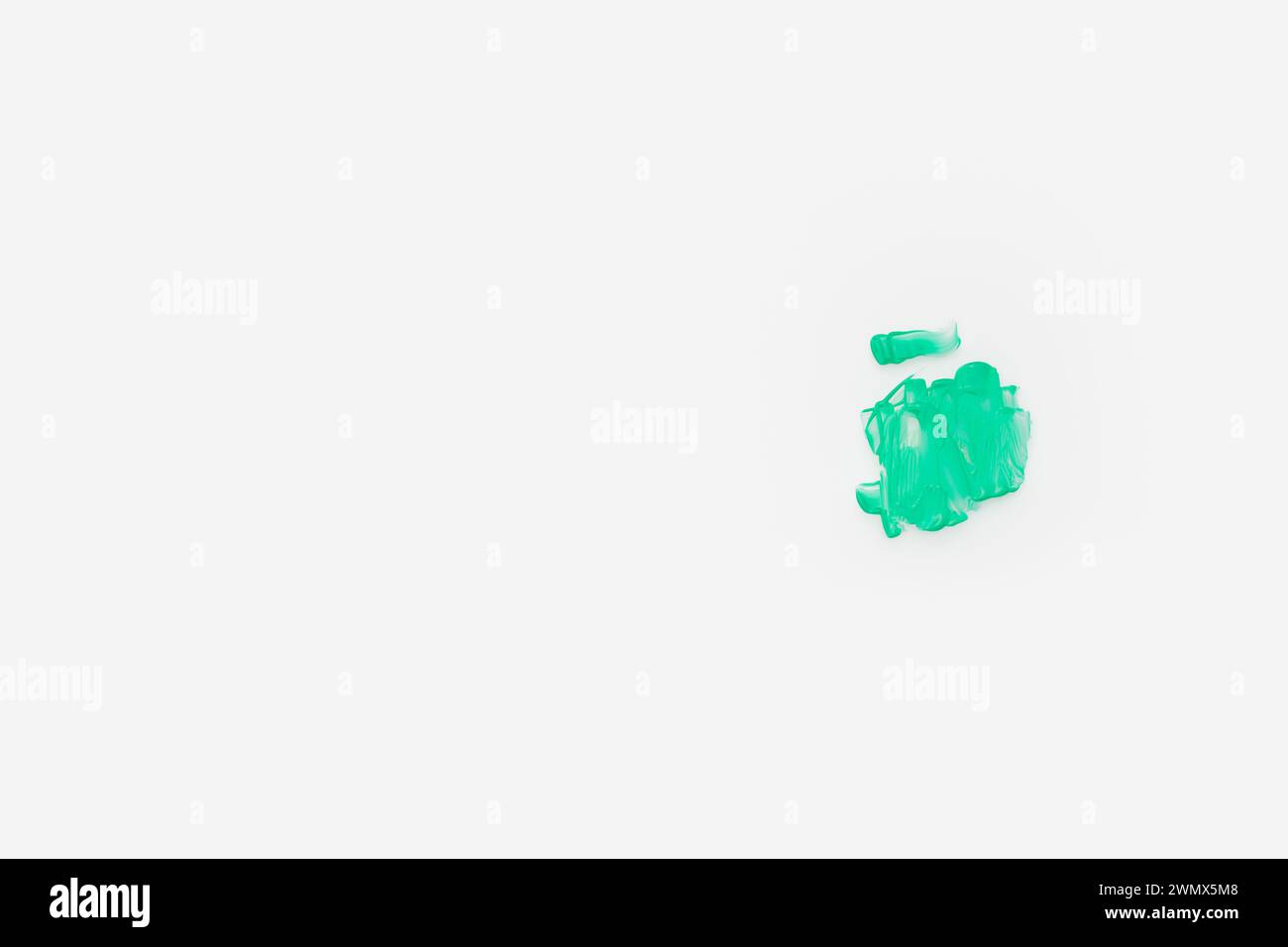 Green paint splotch on white background. Isolated design element Stock ...