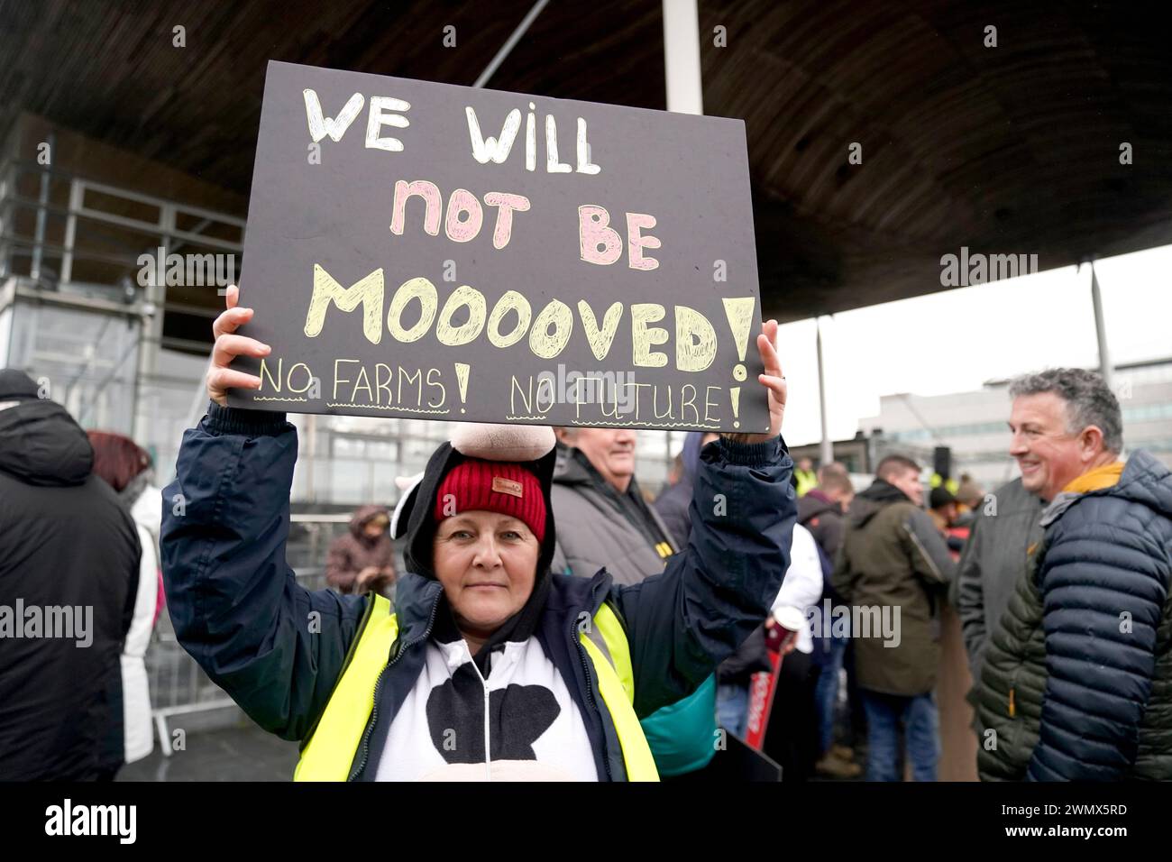 Farmers protest outside the Senedd in Cardiff over planned changes to ...