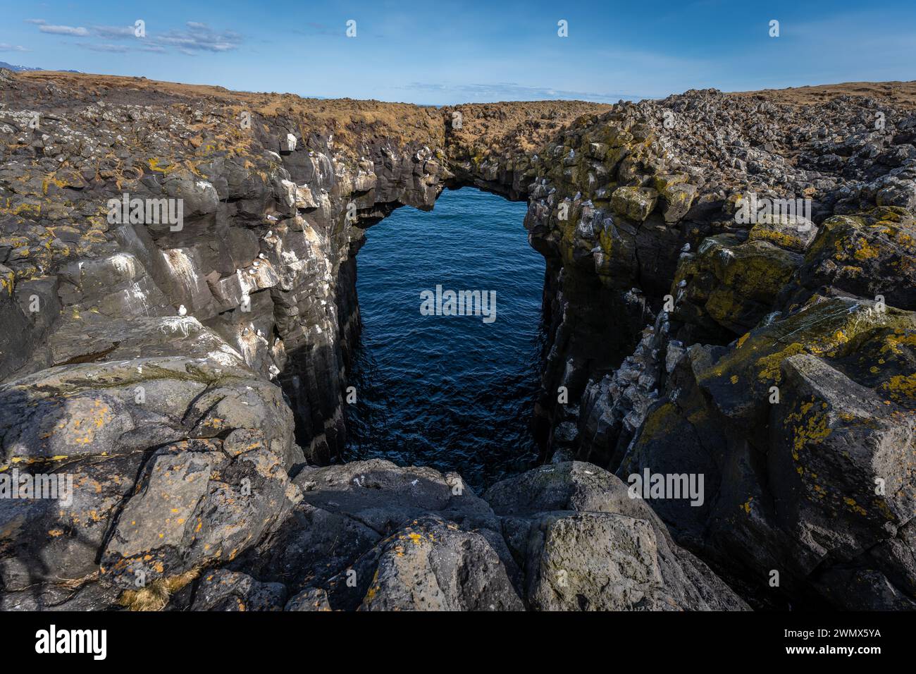 Gatklettur basalt rock arch cliffs hi-res stock photography and images ...