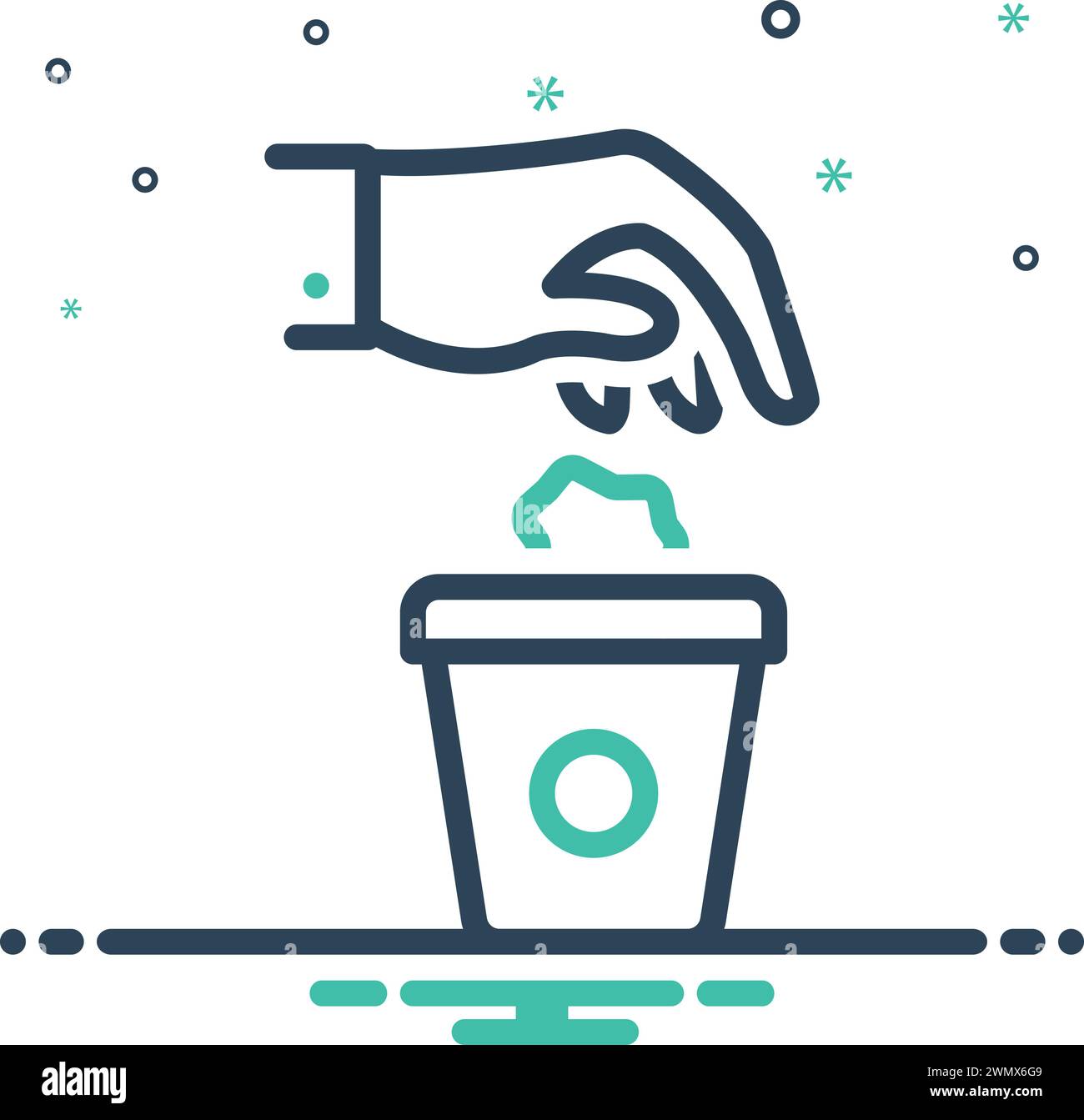 Throw away trash icon sign Cut Out Stock Images & Pictures - Alamy