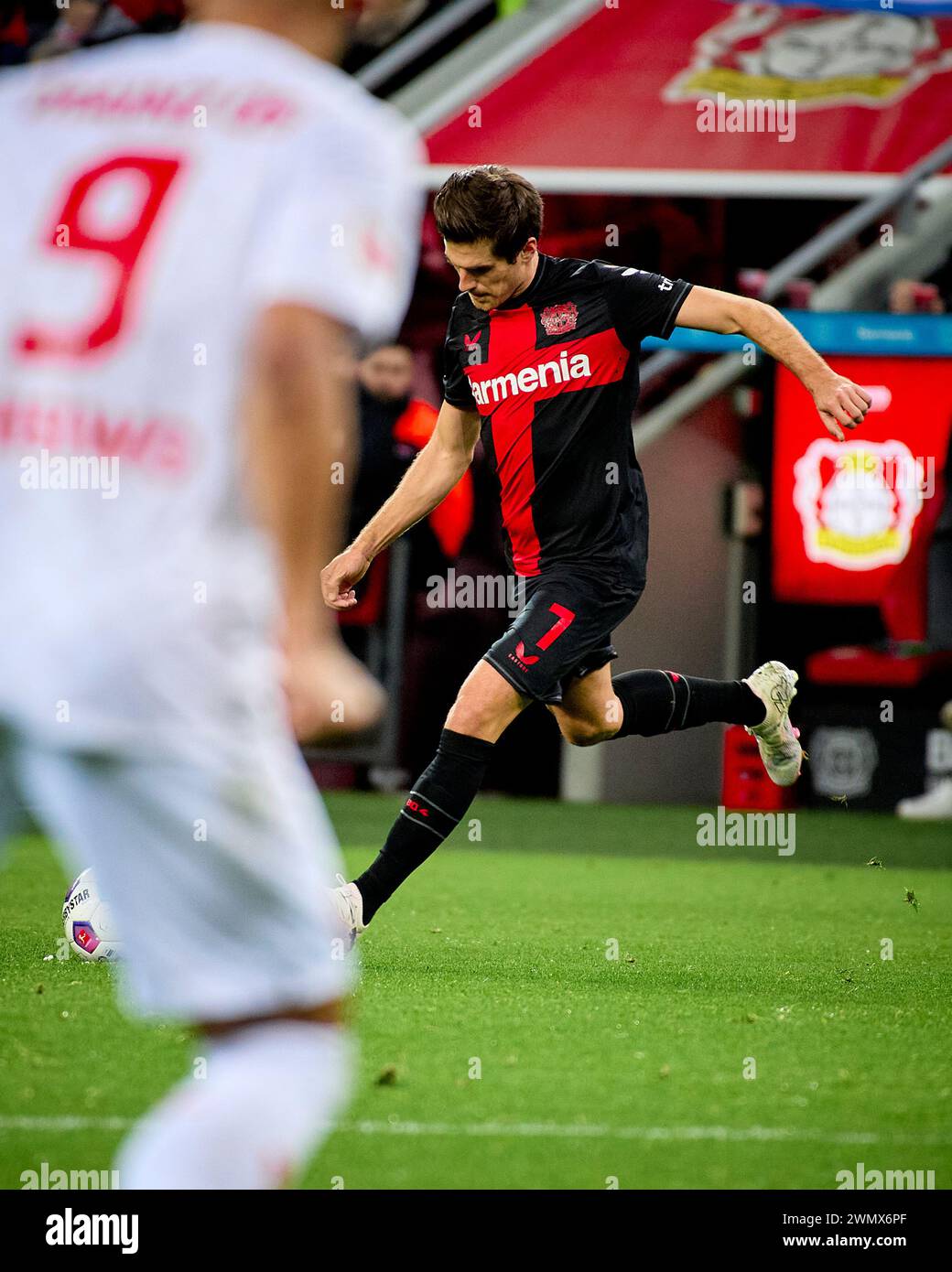 LEVERKUSEN, GERMANY - 23 FEBRUARY, 2024: The Bundesliga match FC Bayer ...