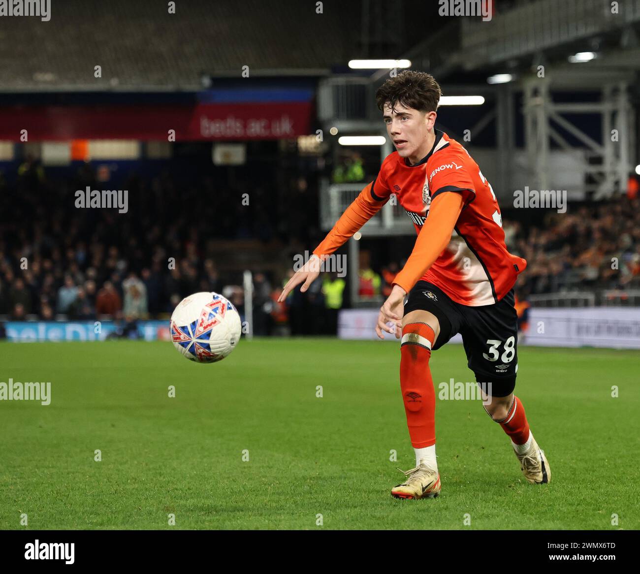Luton, UK. 27th Feb, 2024. Joe Johnson of Luton Town during the FA Cup ...