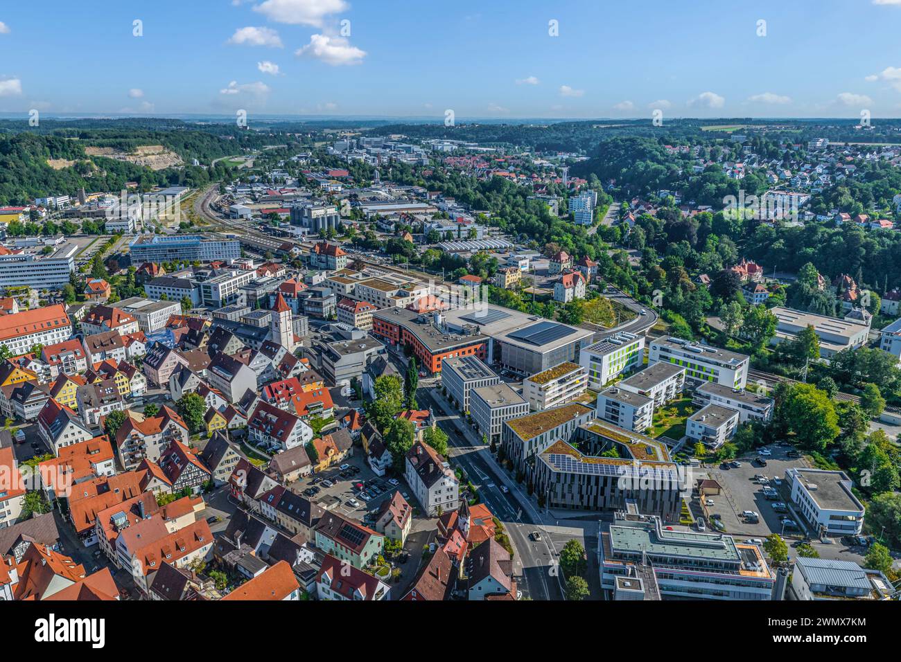 The university town of Biberach an der Riß in the Swabian region of ...