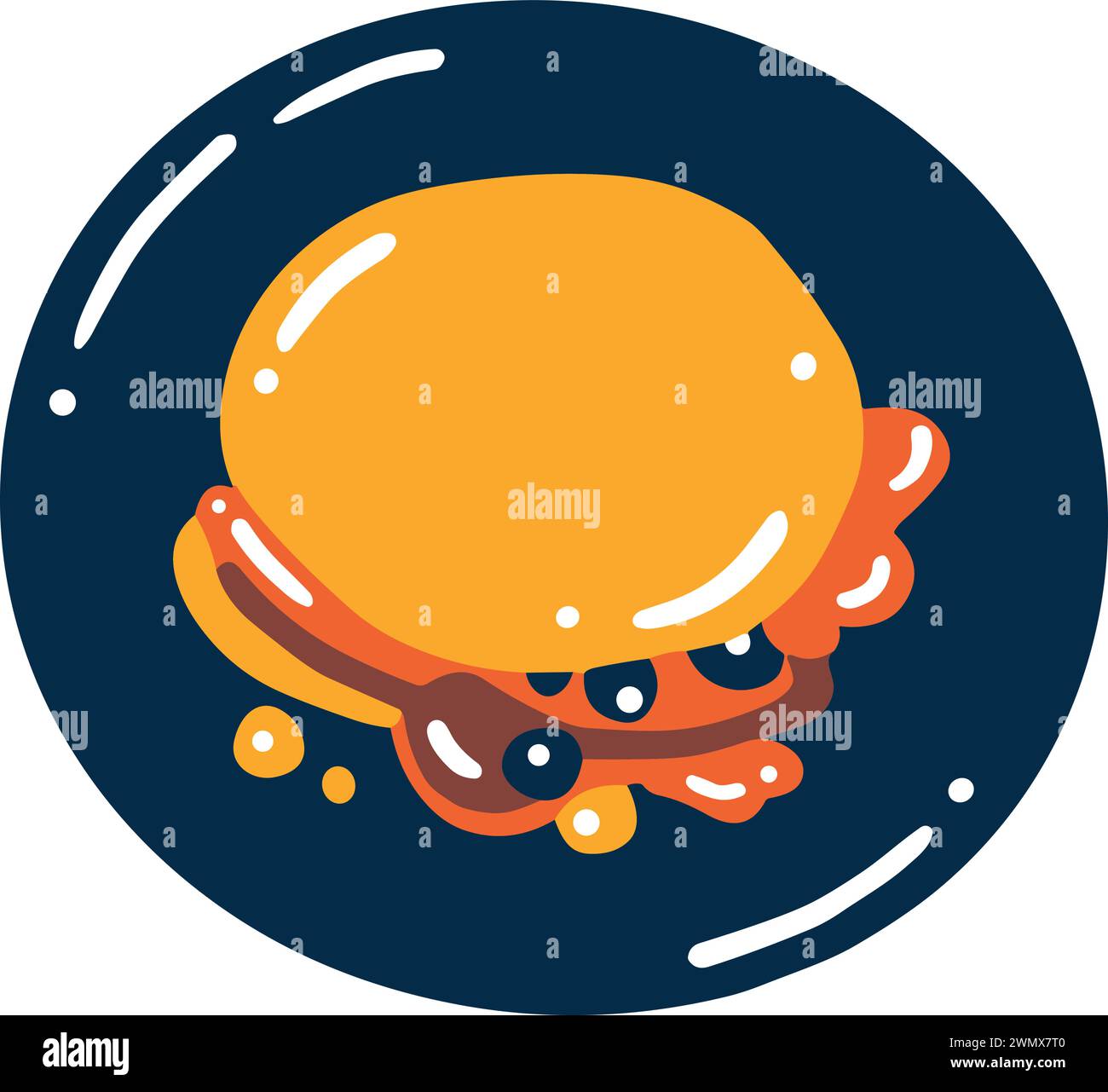 Woman eating chicken burger Stock Vector Images - Alamy