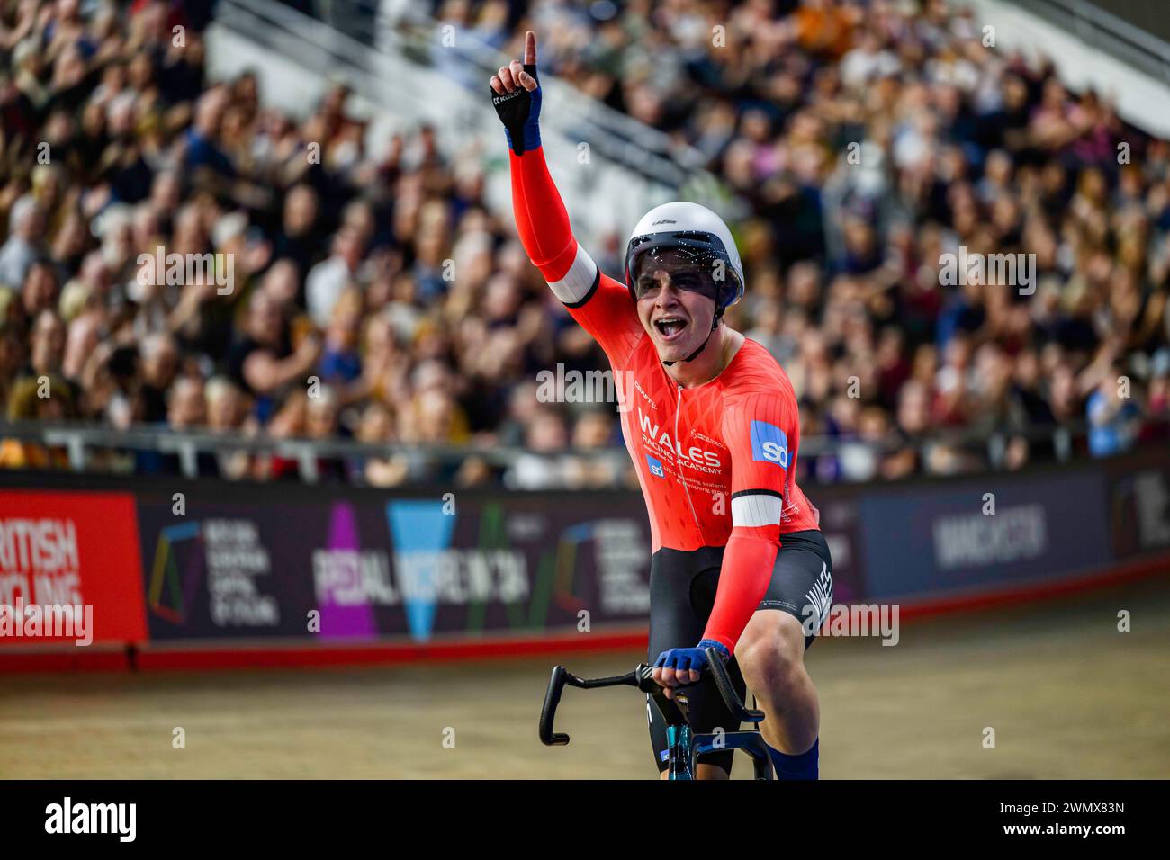 MANCHESTER, UNITED KINGDOM. 25th Feb, 24. Sam Fisher (Wales Racing ...