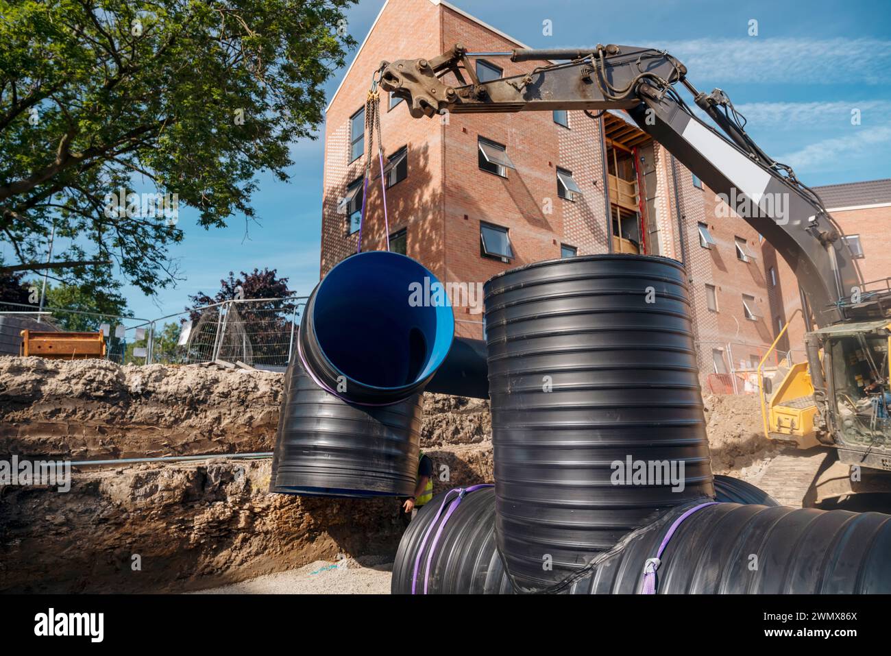 Attenuation tank made of big diameter plastic pipe delivered on ...