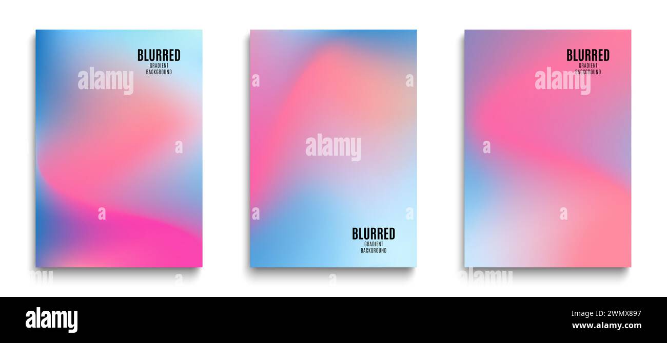 Blurred backgrounds with modern color blur gradient patterns. Templates ...