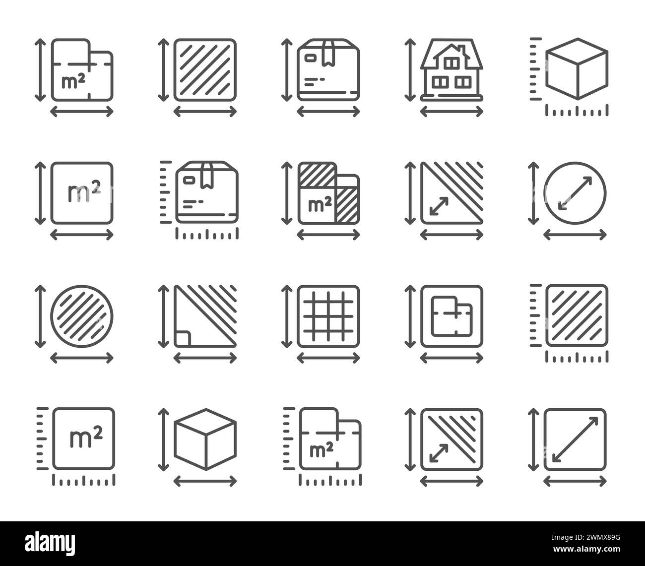 Dimension line icons. Square meter, Area size and Floor plan set ... Dimension line icons. Square meter, Area size and Floor plan set ...