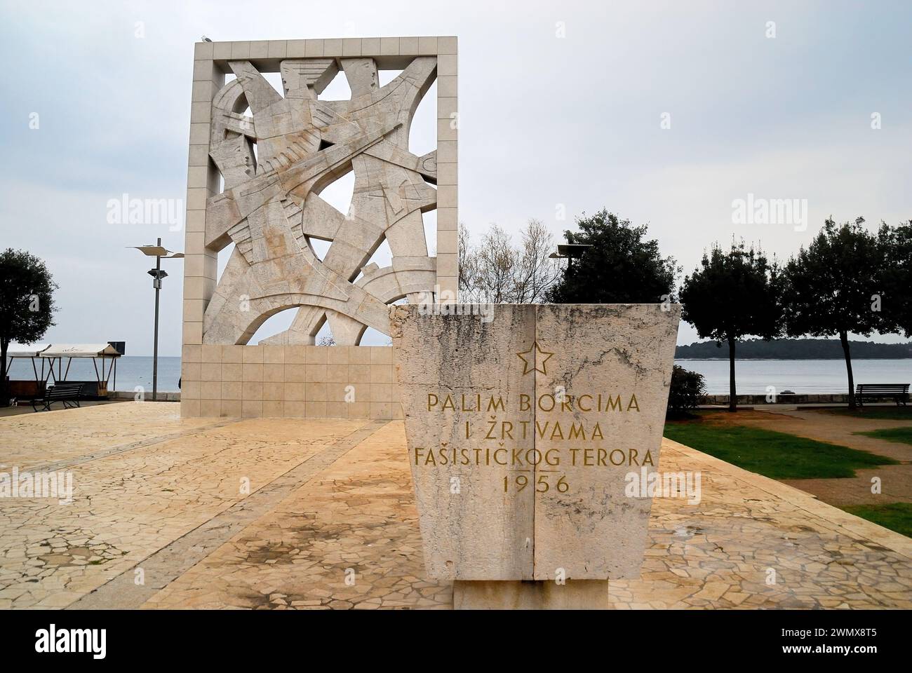 Rovinj, Croatia. Monument commemorating the Italian and Slavic ...