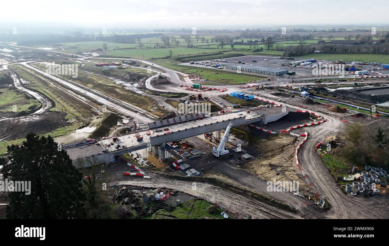 Aerial view of an ongoing construction project in progress Stock Photo ...