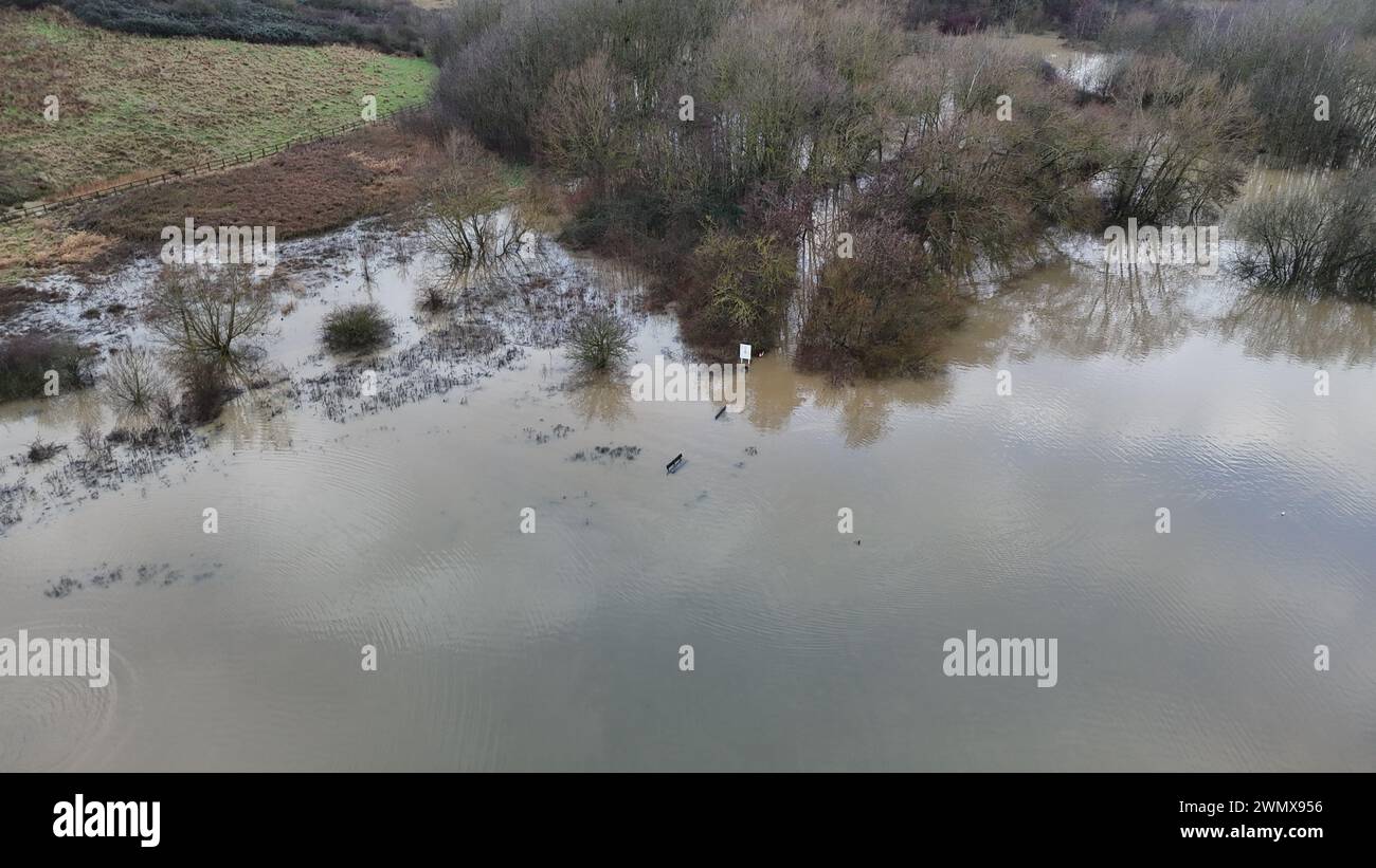 Aerial view verdant riverside landscape hi-res stock photography and ...