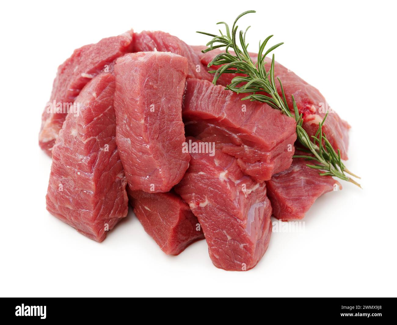 Fresh beef cut isolated on white background Stock Photo - Alamy