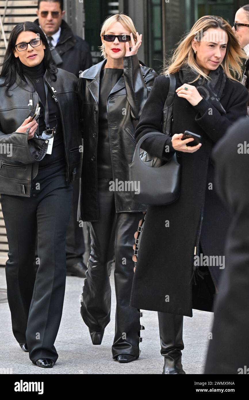 Paris, France. 28th Feb, 2024. Angele attending the Courreges show ...