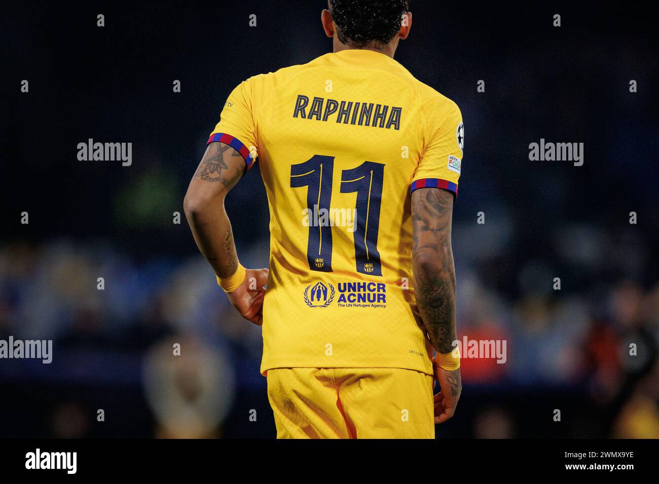 Raphinha during UEFA Champions League 23/24 game between SSC Napoli and ...