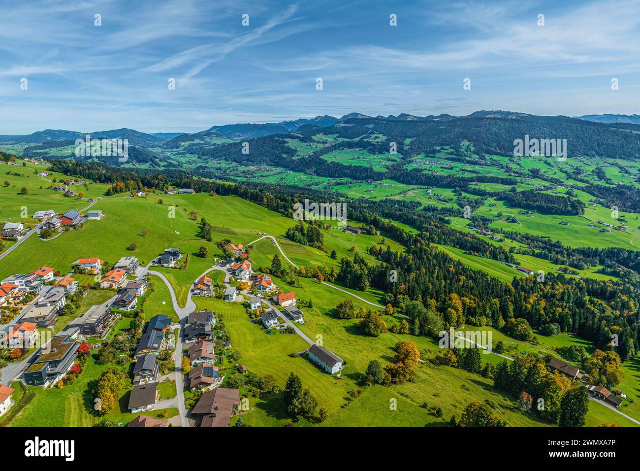 The region around Sulzberg in the Bregenzerwald in western part of ...