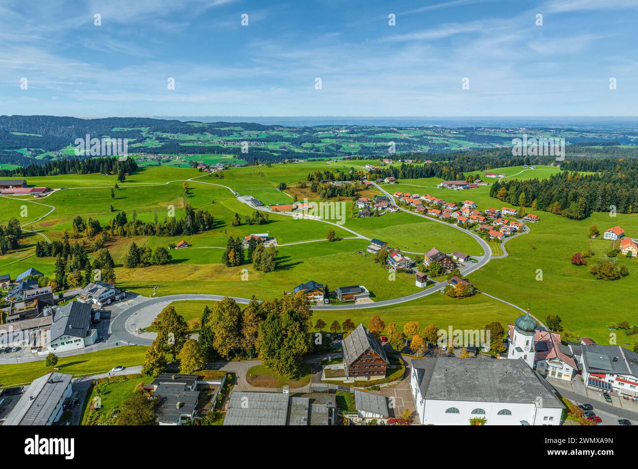 The region around Sulzberg in the Bregenzerwald in western part of ...