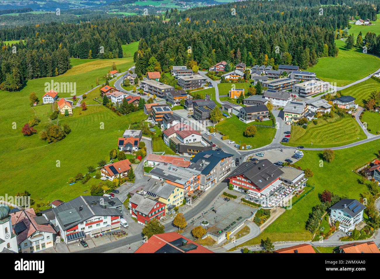 The region around Sulzberg in the Bregenzerwald in western part of ...
