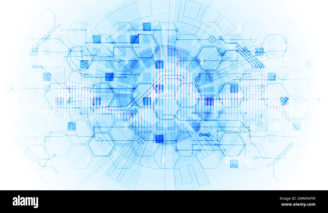 Scientific and technological concept with the use of technical elements ...