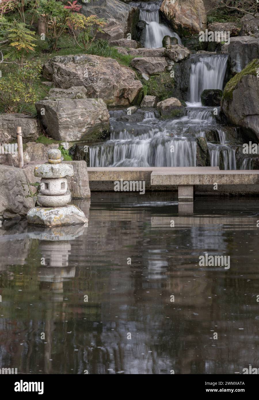 Waterfall long exposure silky smooth waterfall over rocky cliffs in ...
