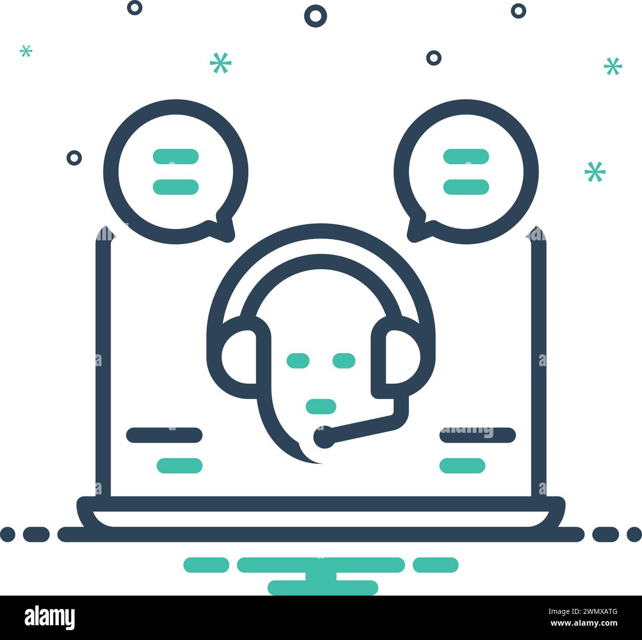 Assistance logo icon operator hi-res stock photography and images - Alamy