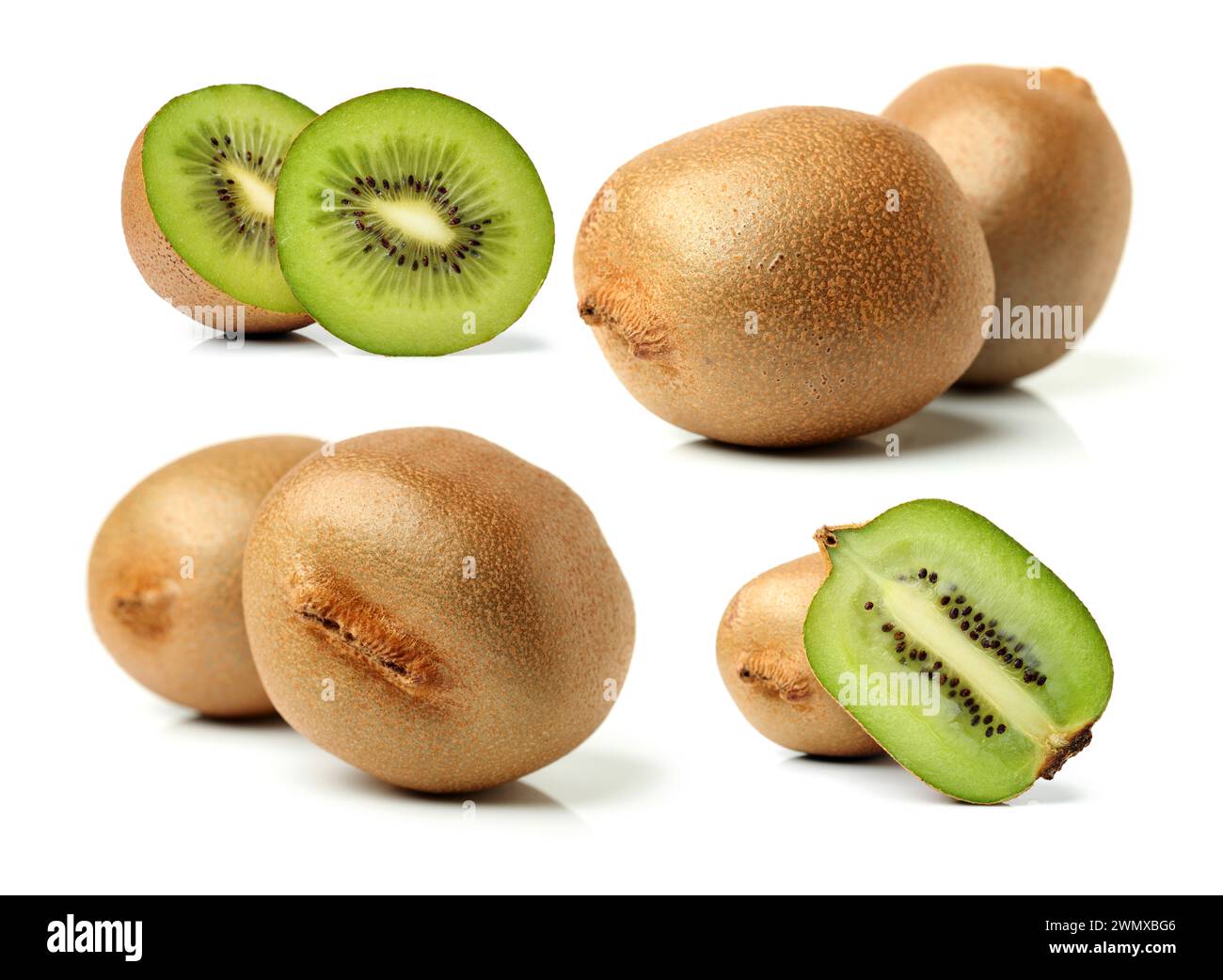 kiwi fruit (actinidia arguta) on white background Stock Photo - Alamy