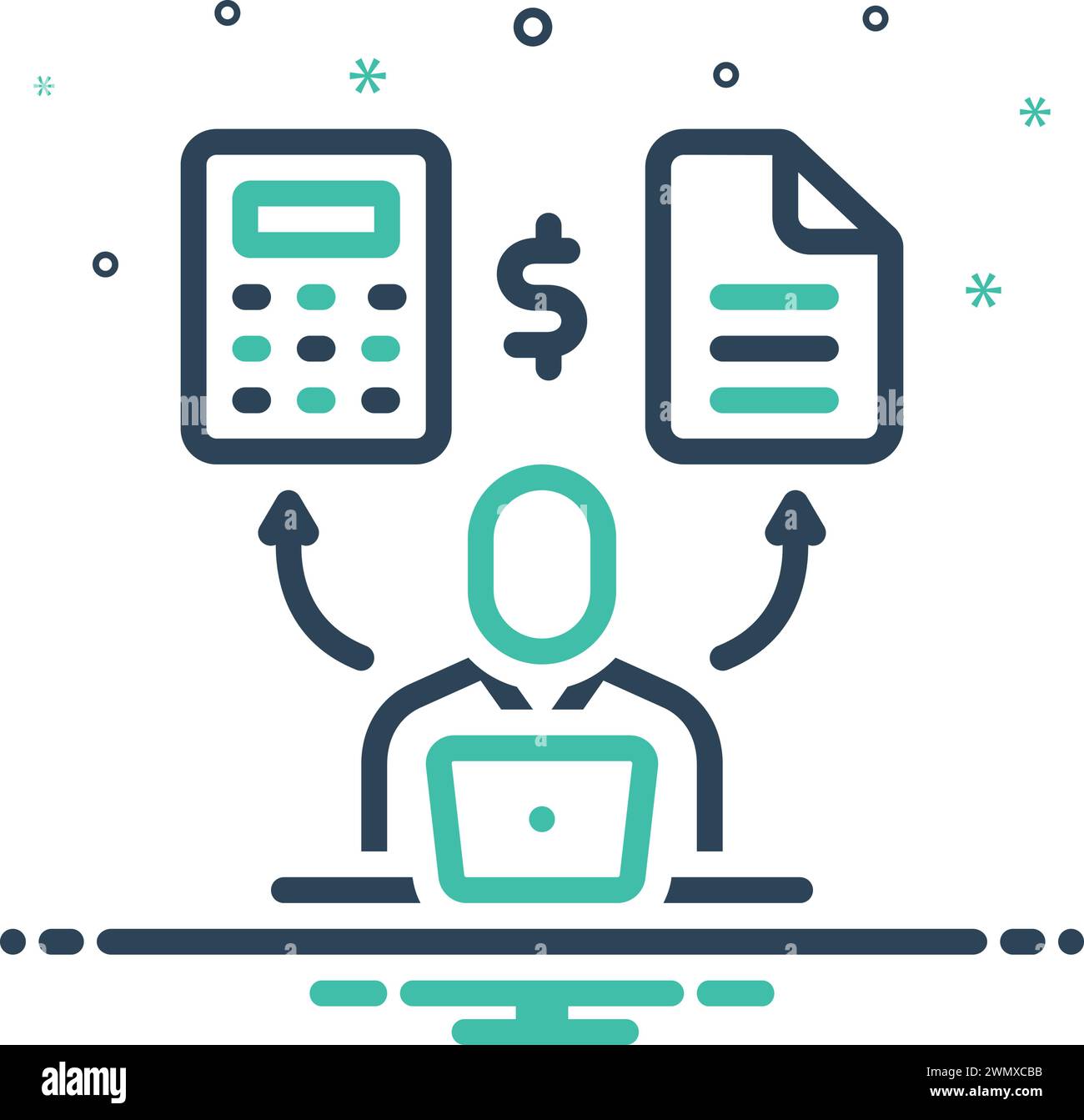 Accountant silhouette Stock Vector Images - Alamy