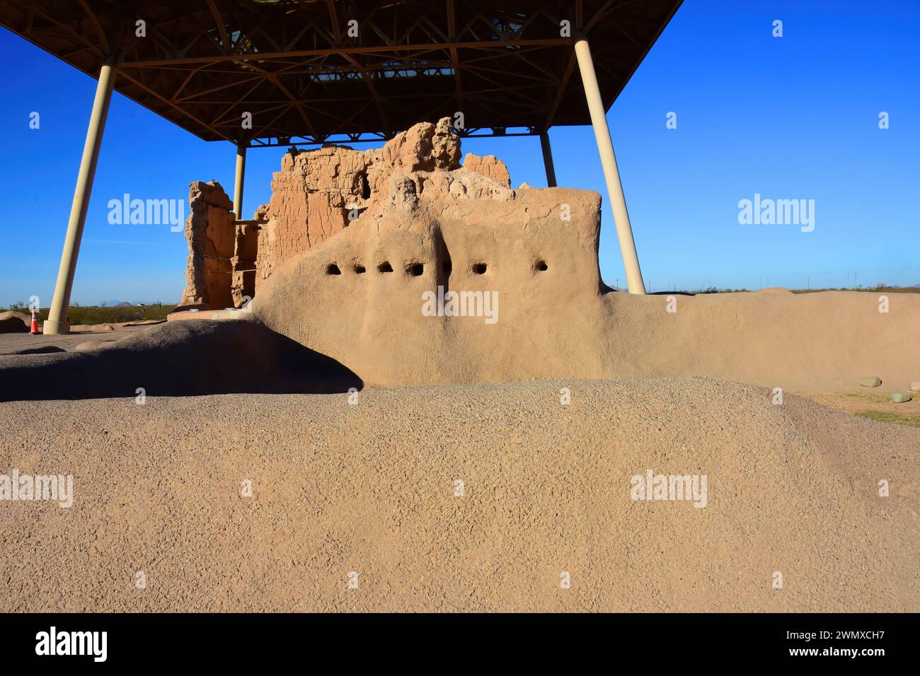 Ancient Casa Grande Ruins National Monument of the Pre-columbian ...