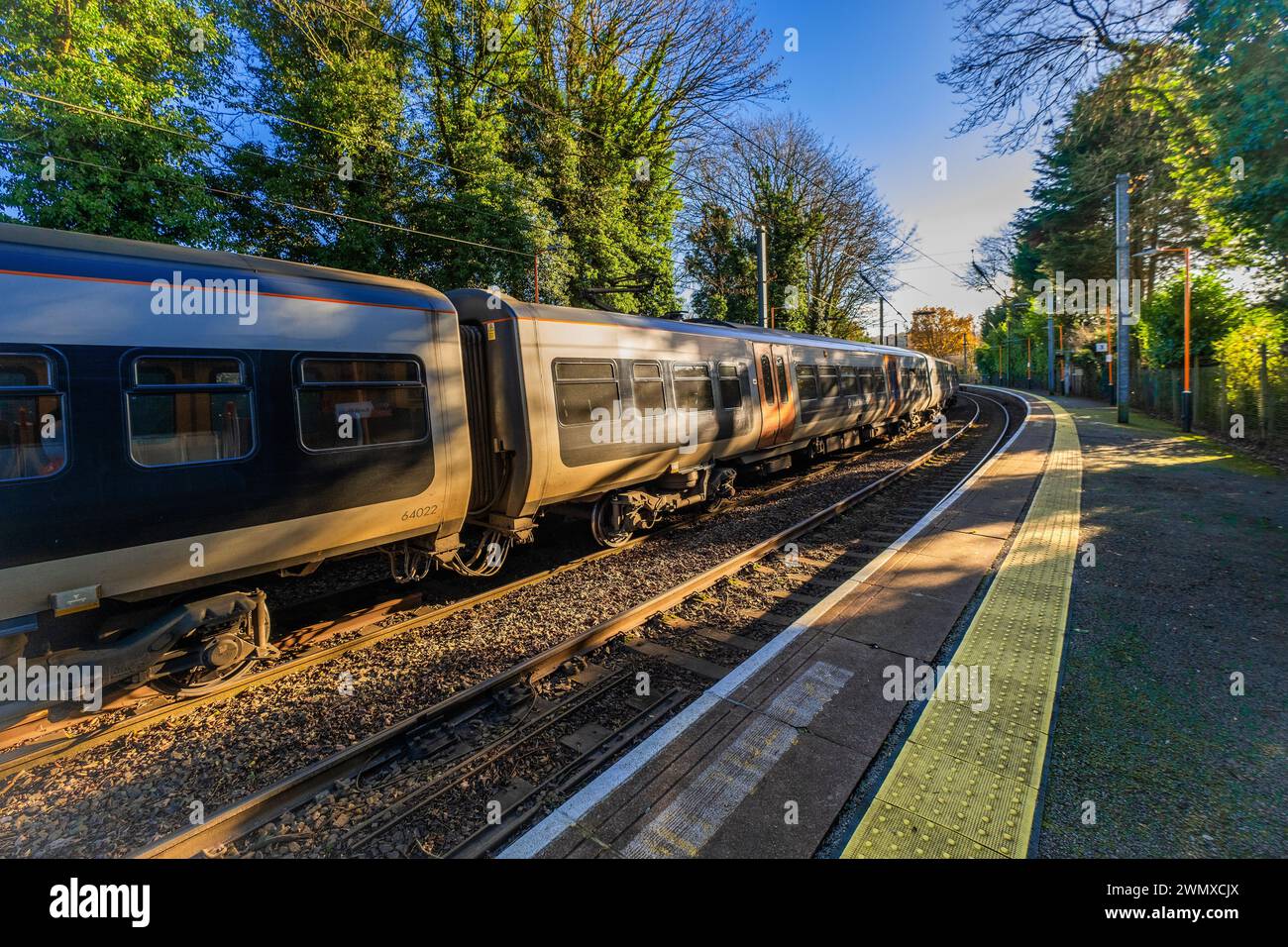 electric powered passenger commuter railway station barnt green ...