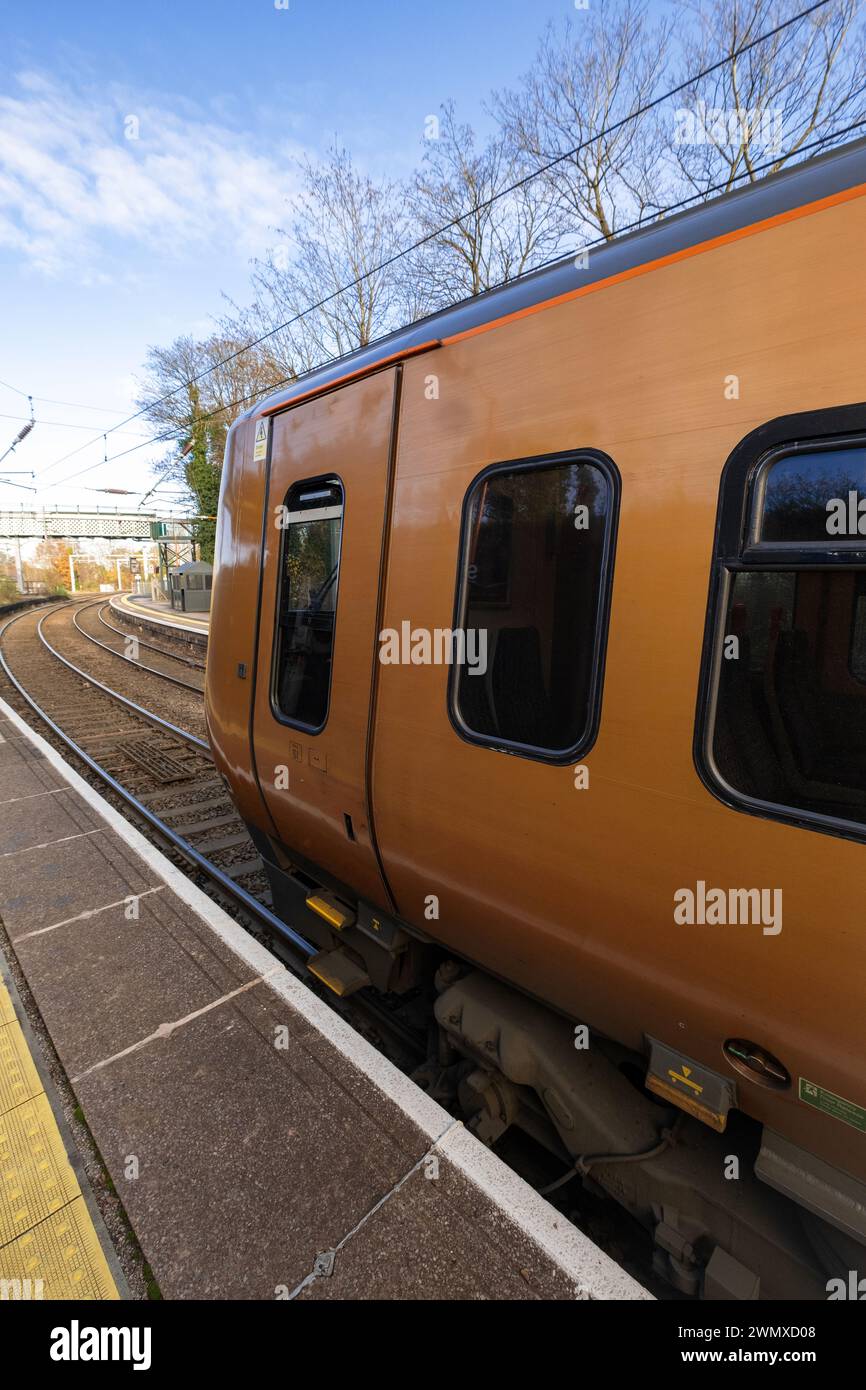 electric powered passenger commuter railway station barnt green ...