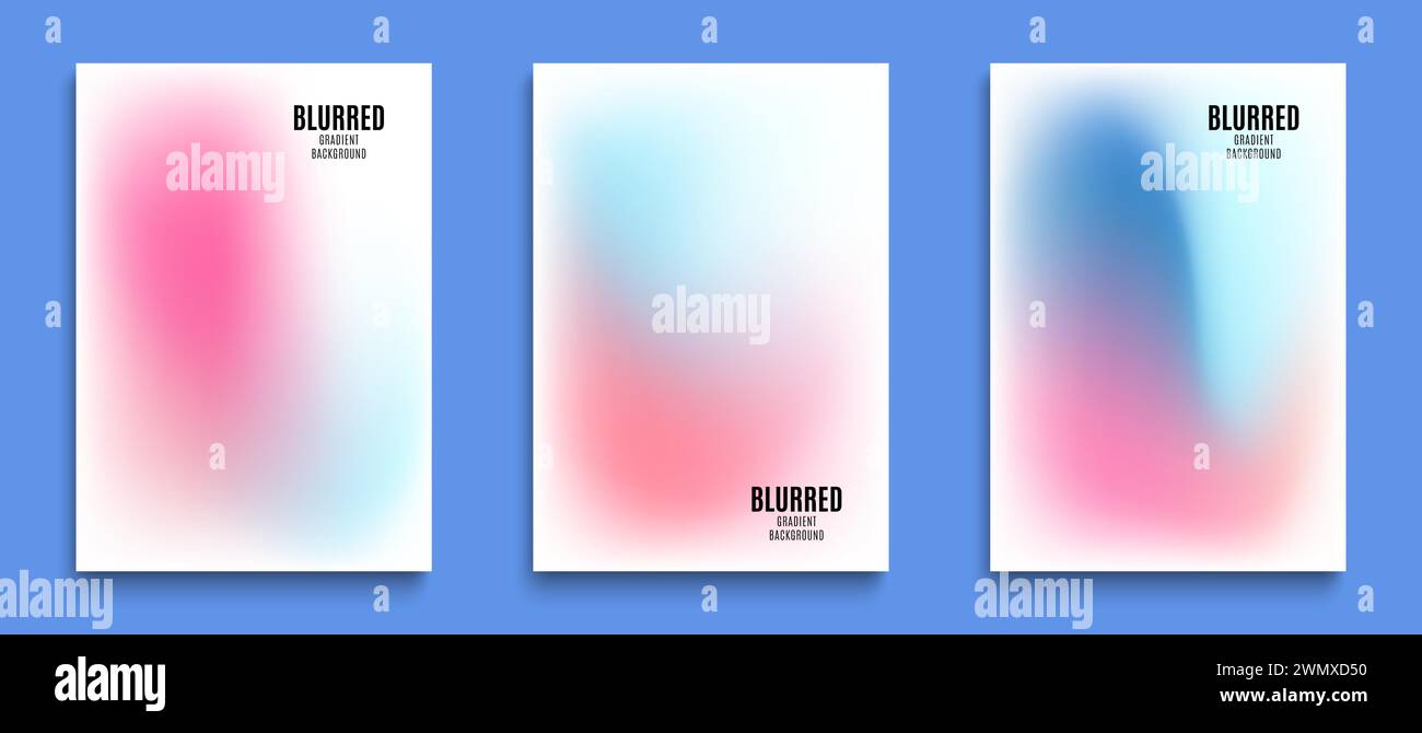 Blurred backgrounds with modern color blur gradient patterns. Templates ...