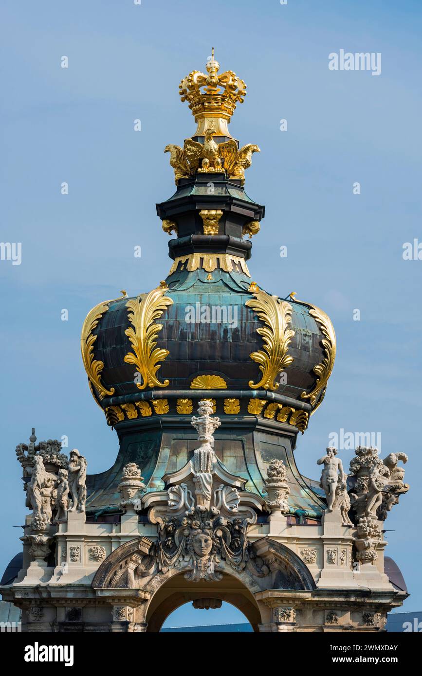 Crown Gate in the Zwinger, park, park complex, architecture, attraction ...