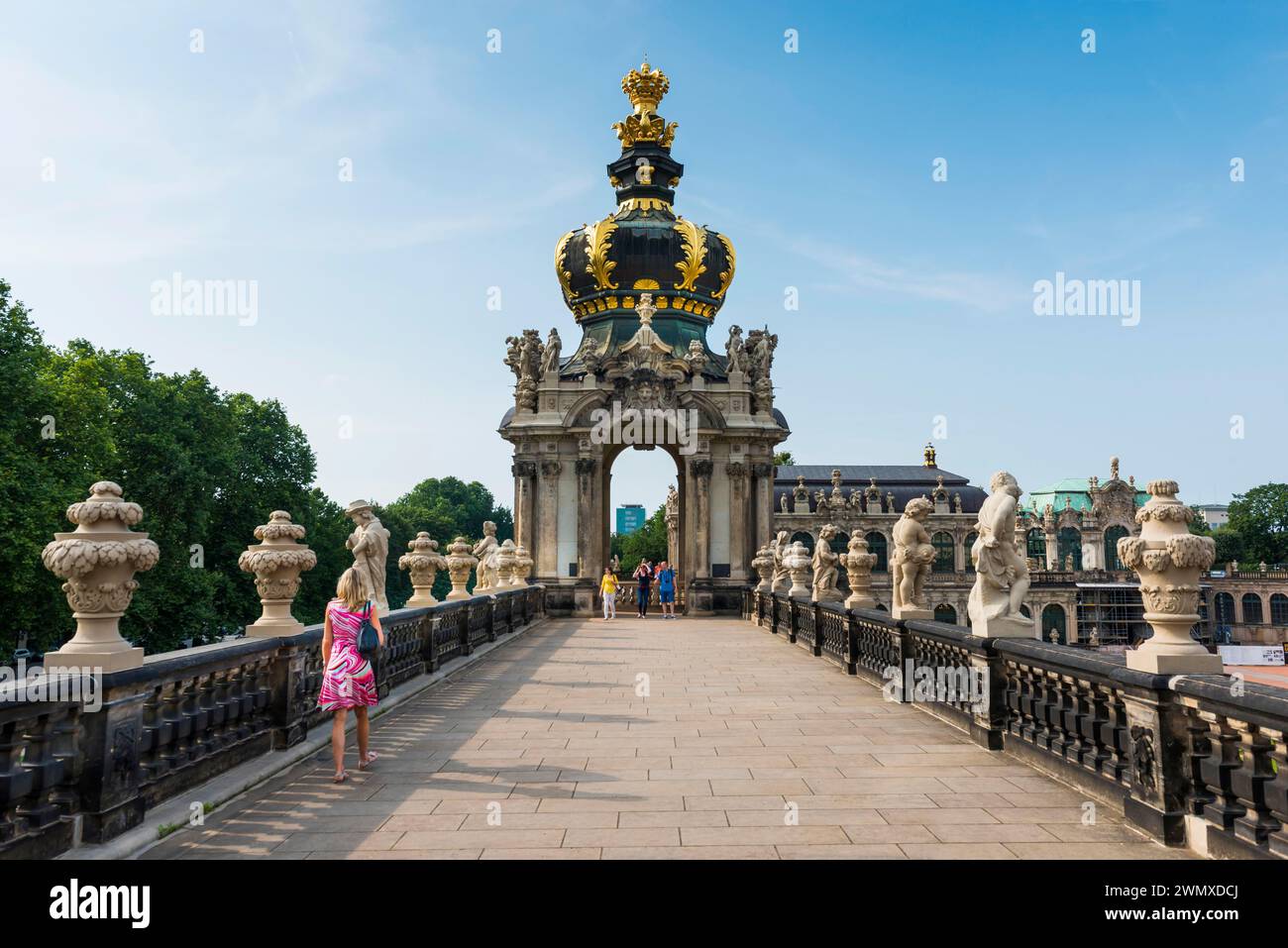 Crown Gate in the Zwinger, park, park complex, architecture, attraction ...