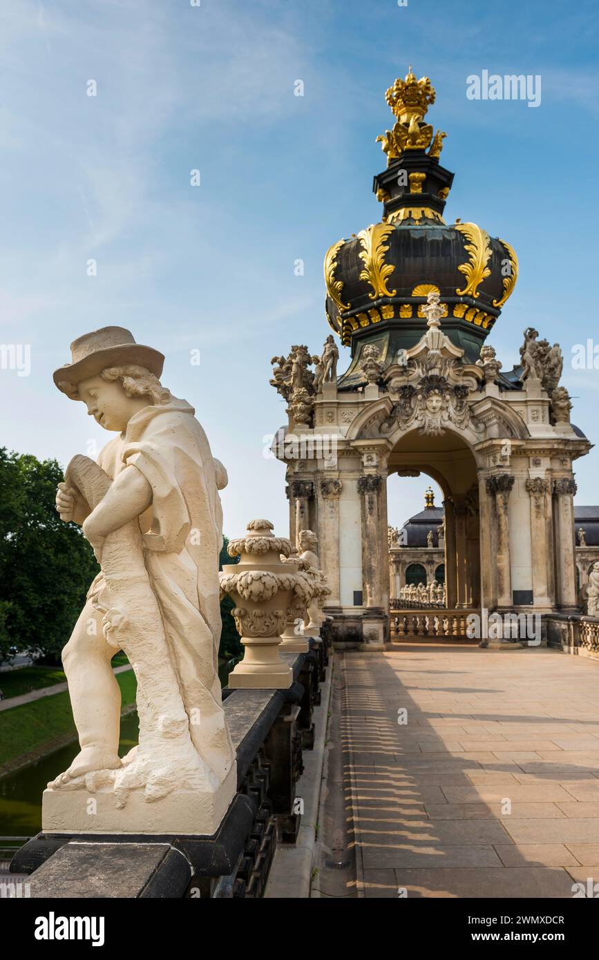 Crown Gate in the Zwinger, park, park complex, architecture, attraction ...