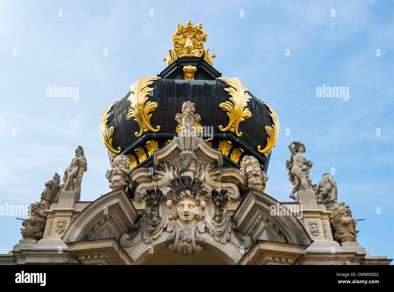 Crown Gate in the Zwinger, park, park complex, architecture, attraction ...