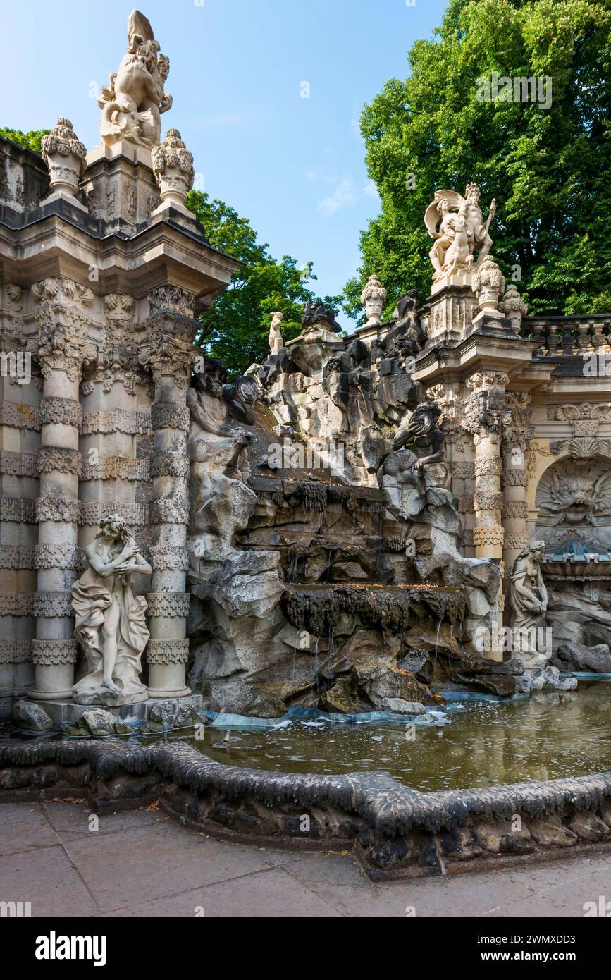 Nymph Fountain in the Zwinger, park, park complex, architecture ...