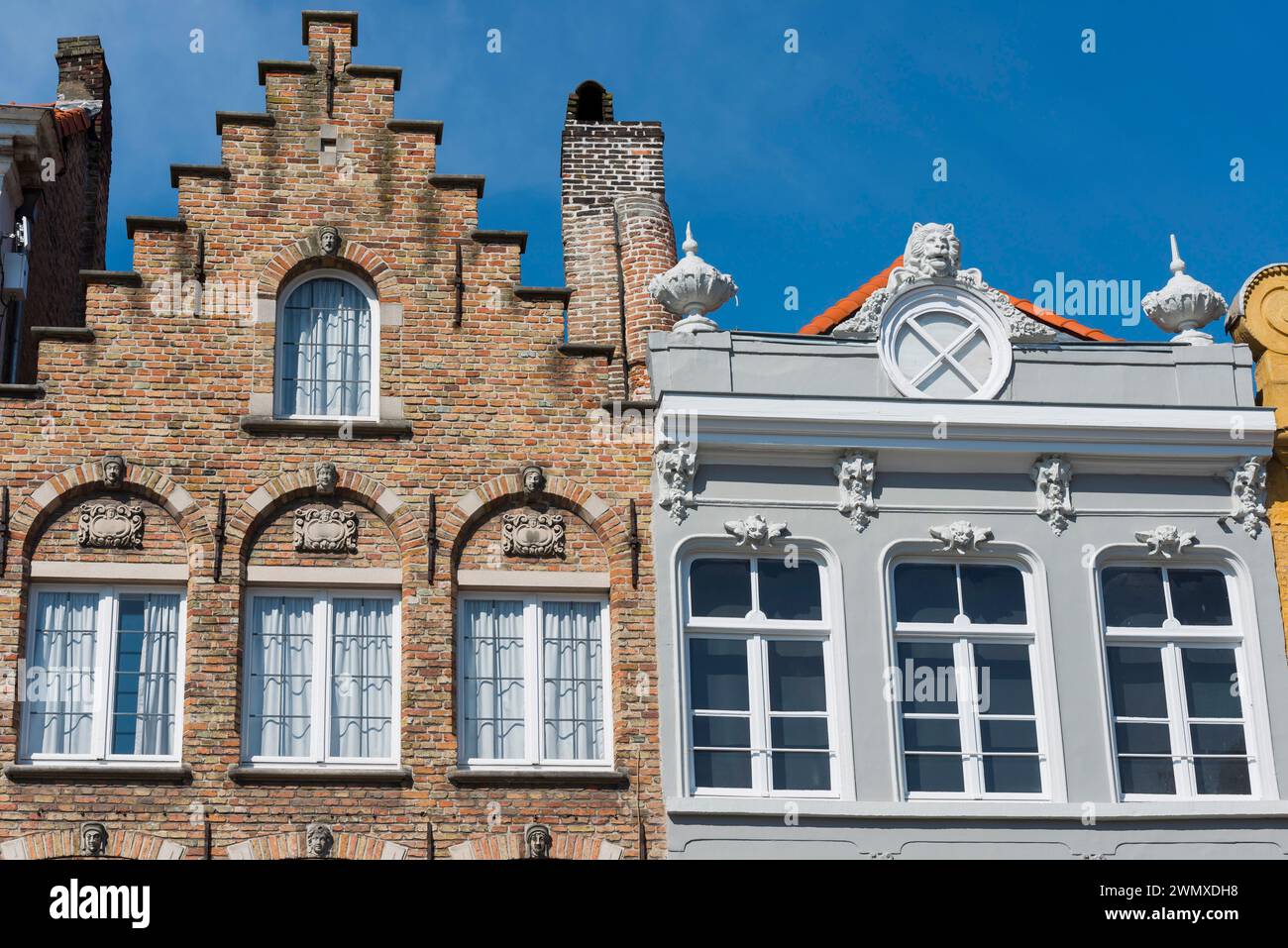 Traditional Flemish architecture, house, facade, craft, architectural ...