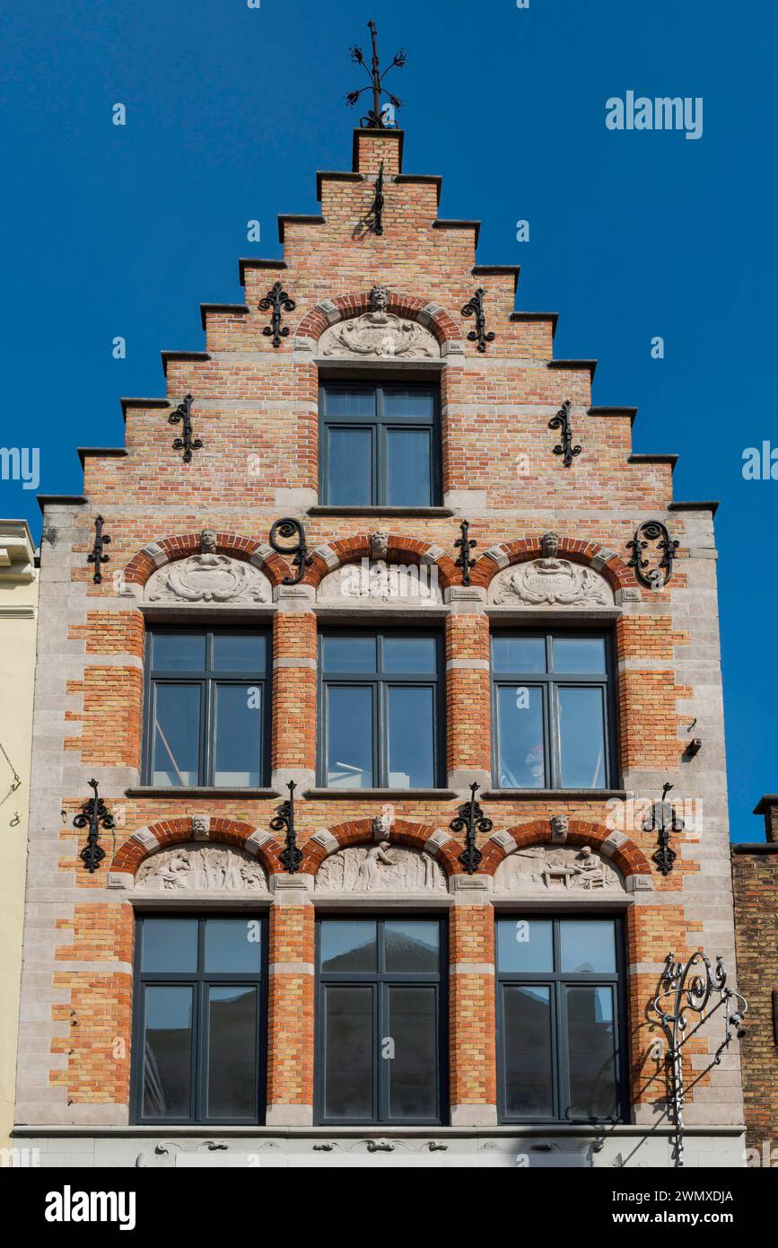 Traditional Flemish architecture, house, facade, craft, architectural ...