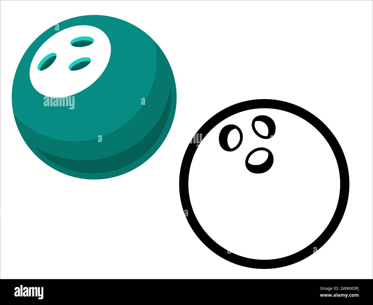 art illustration bowling ball Stock Vector Image & Art - Alamy