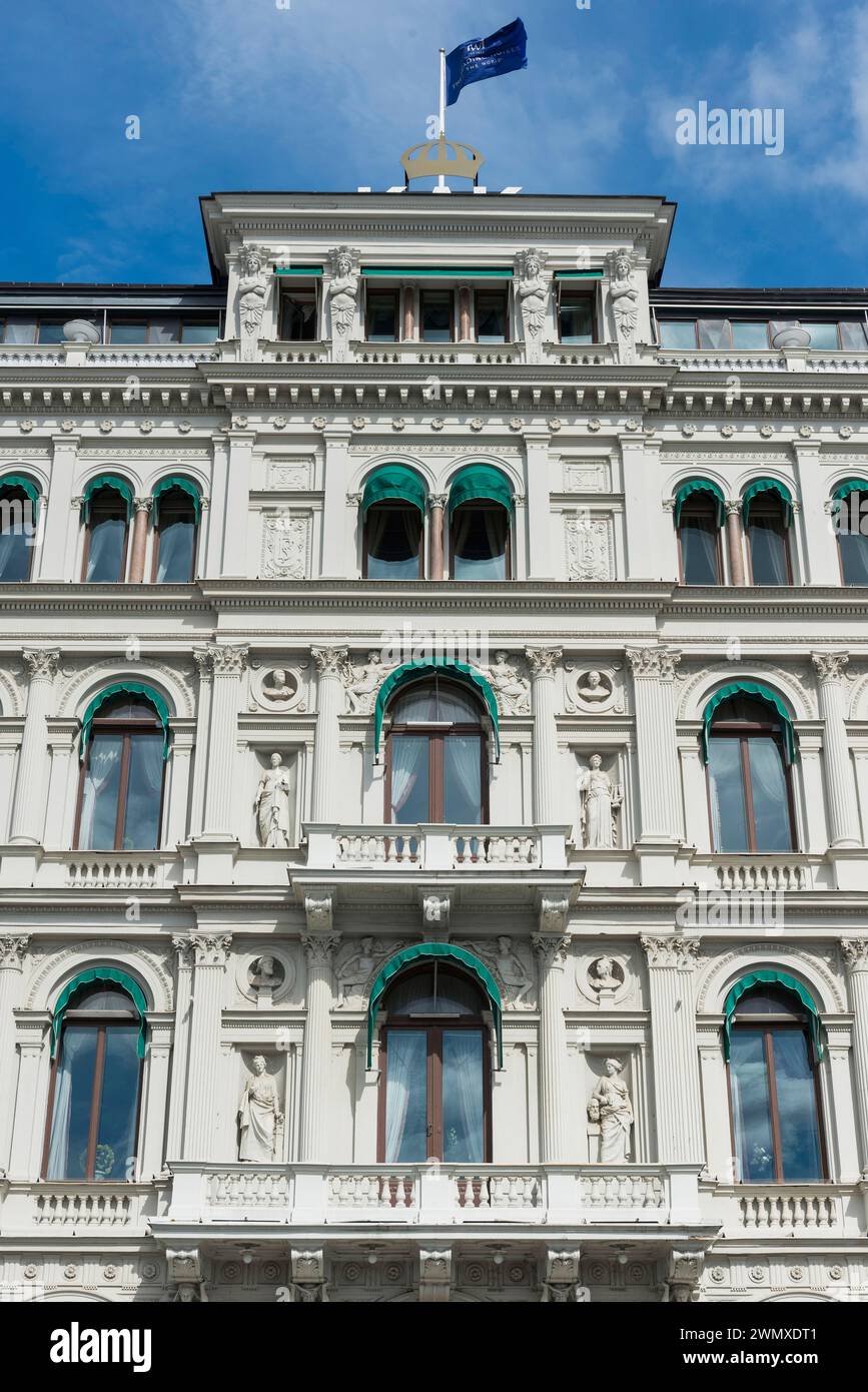 Facade of a hotel, window, balcony, building, property, magnificent ...