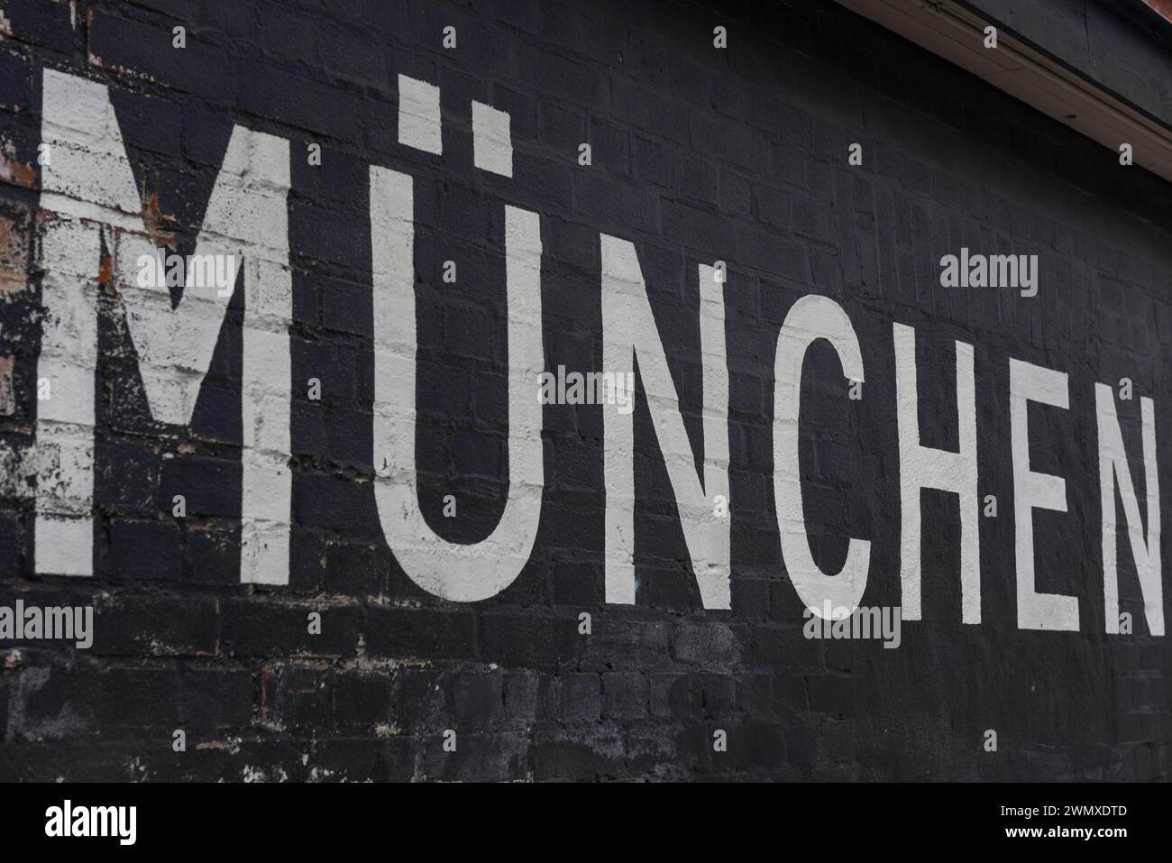 Munich as wall typography, city, font, metropolis, sign, lettering ...