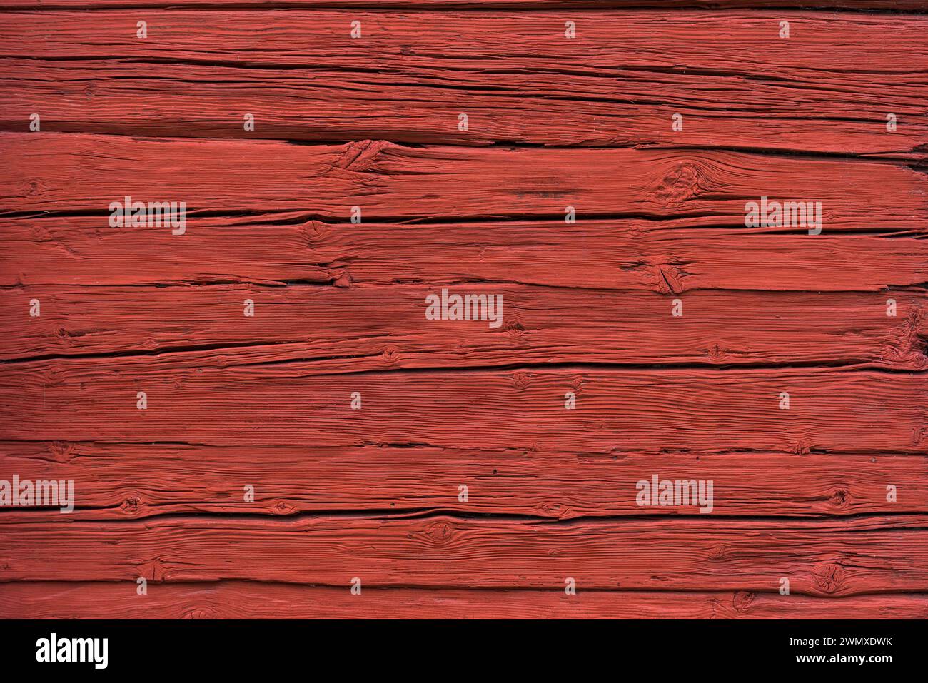 Structure of a wooden wall, wooden board, Scandinavian red, colour, red ...