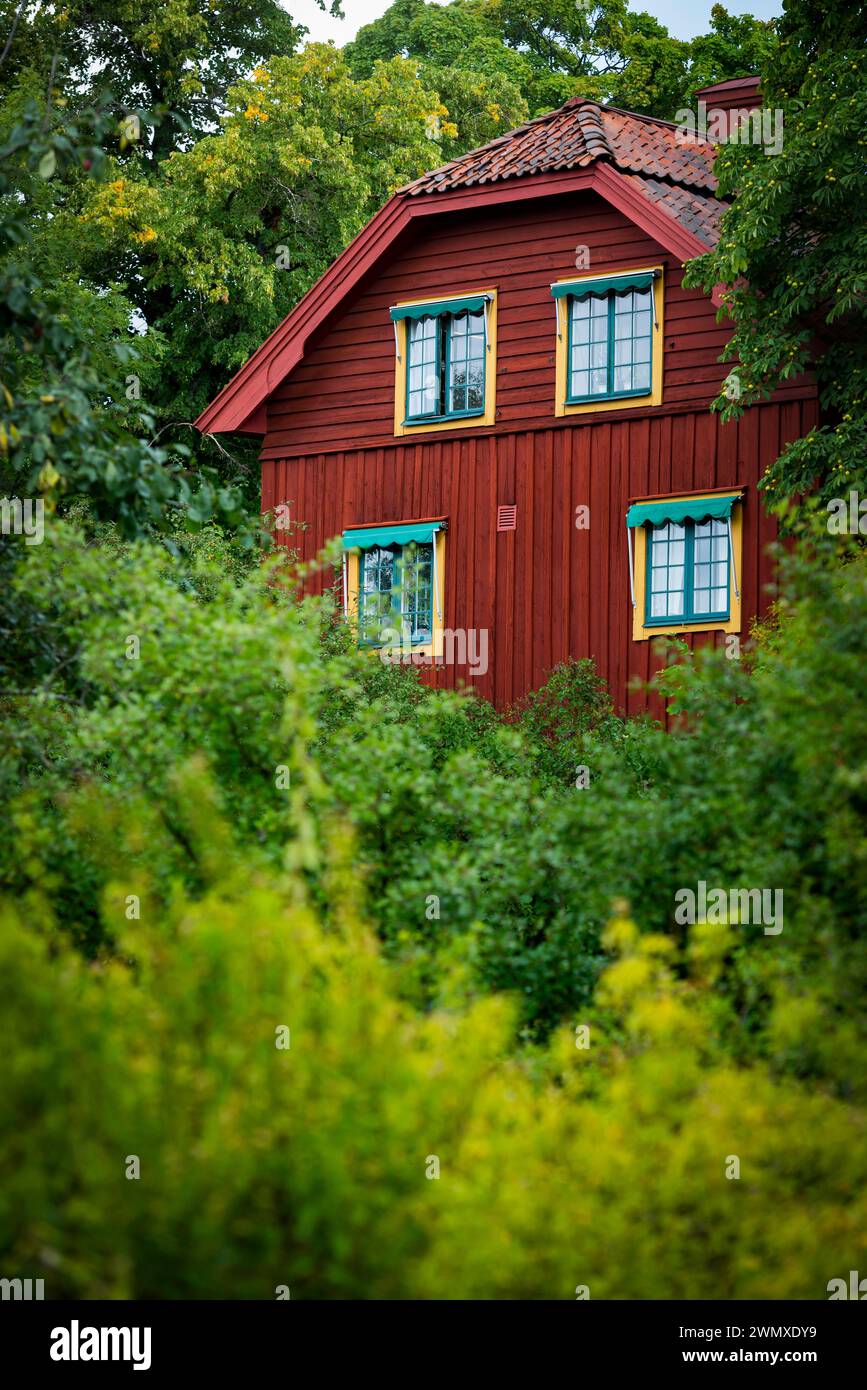 Swedish holiday home, Nordic red, house, living, farmhouse, farmhouse ...