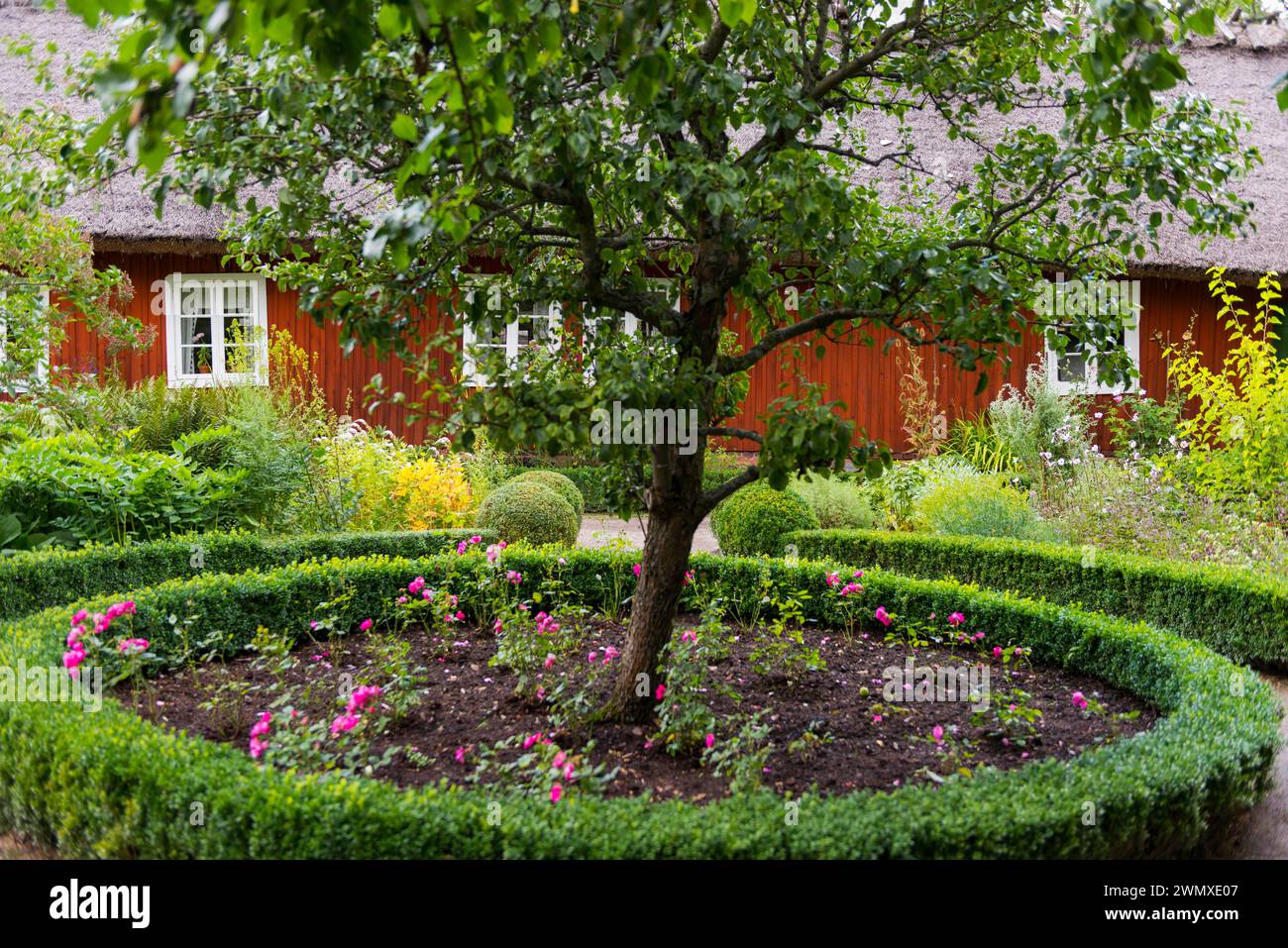 Old ornamental garden, traditional, Scandinavian, tree, roundabout ...