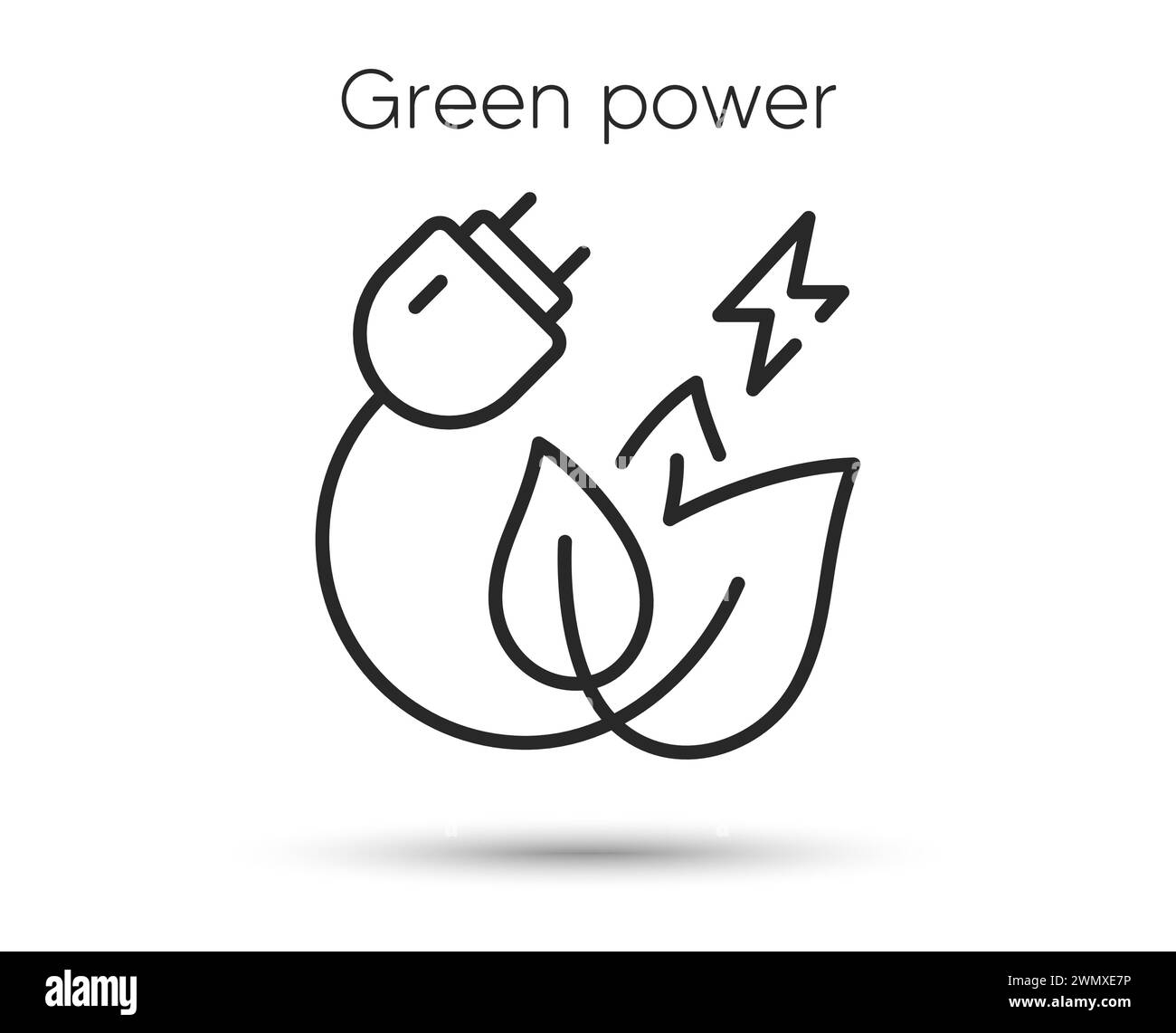 Recycling electrical plug line icon hi-res stock photography and images ...