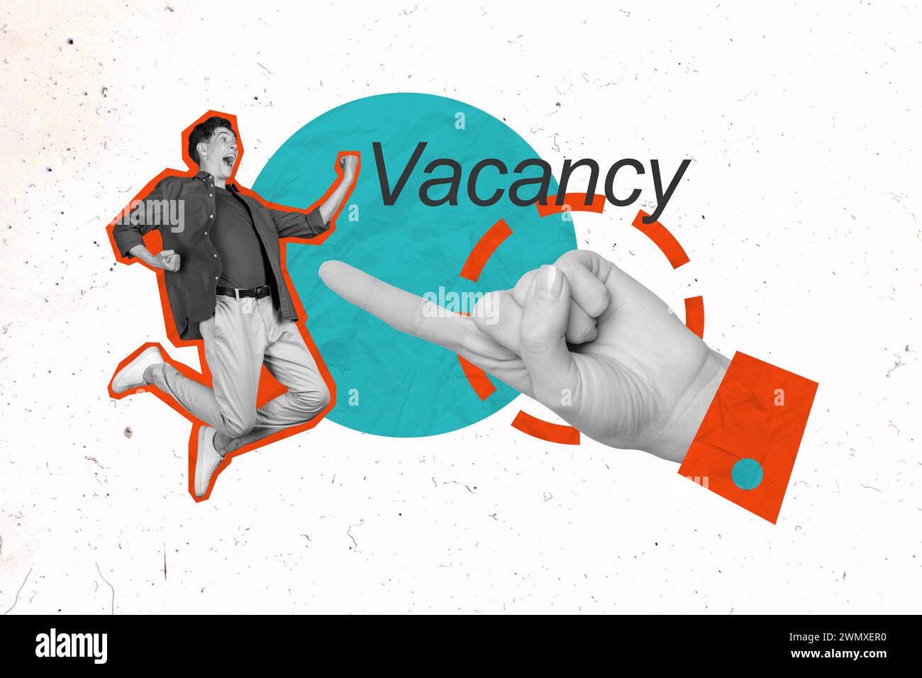 Picture collage image of happy cheerful successful young man got ...