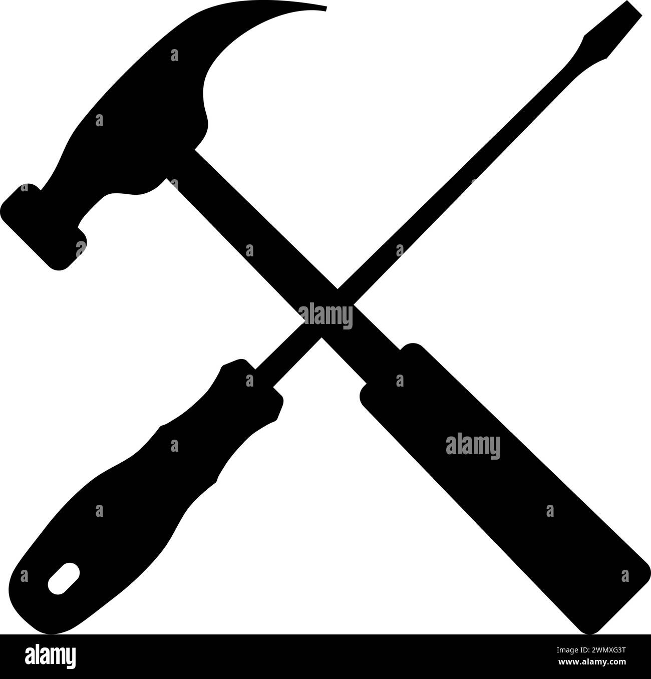 Screwdriver sign icon in Cut Out Stock Images & Pictures - Alamy