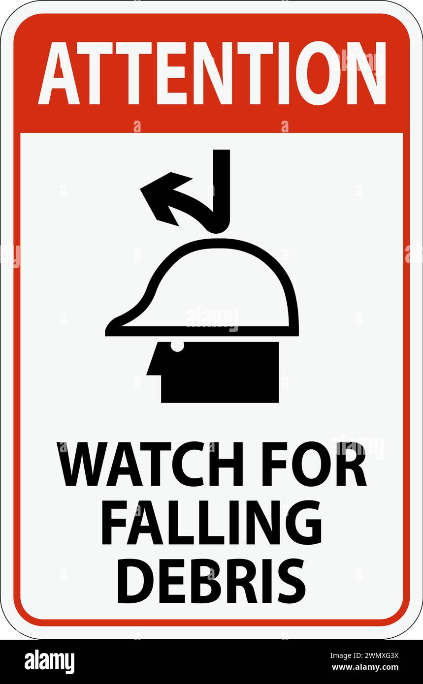 Road signs attention construction site Stock Vector Images - Alamy