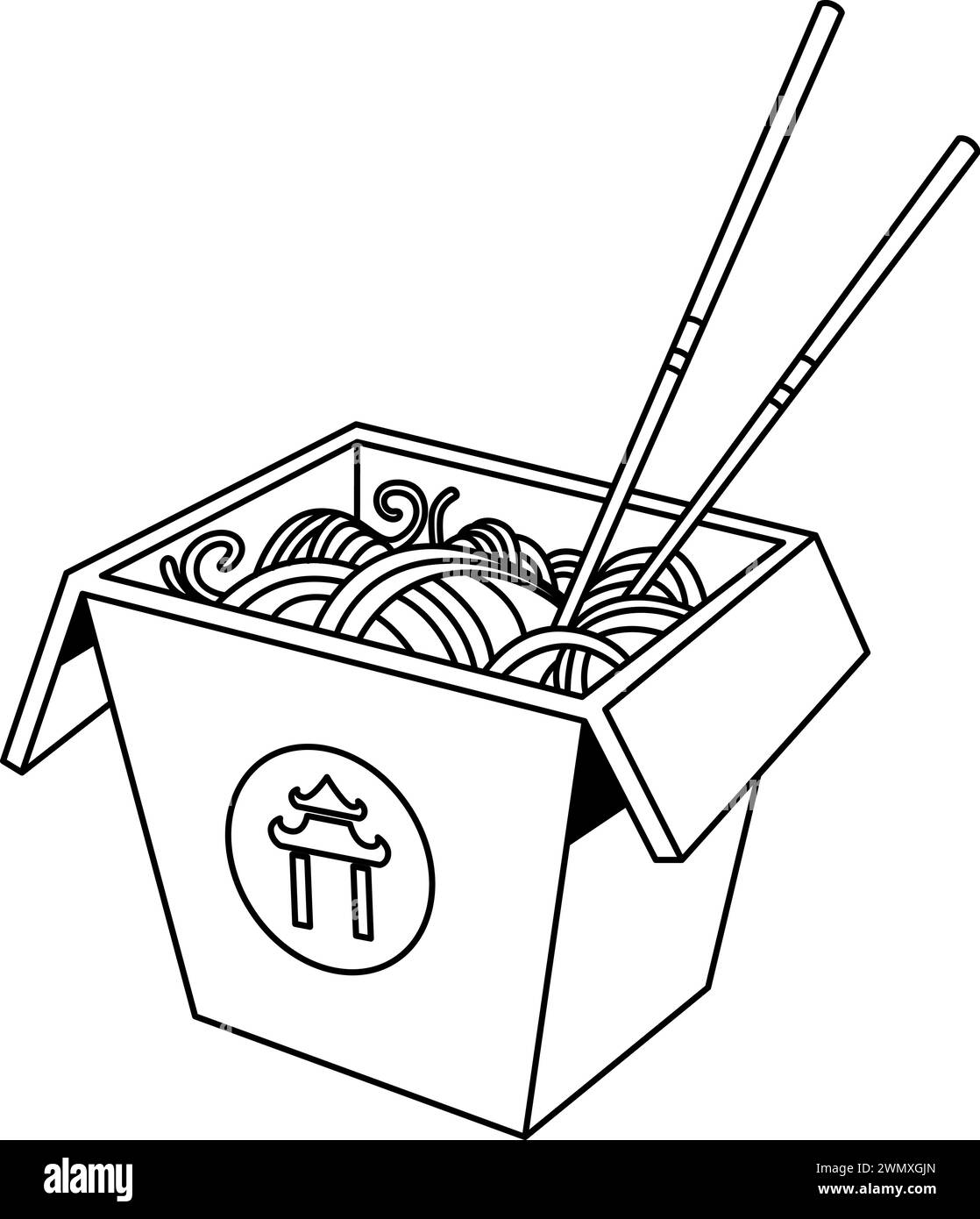 Illustration of a box with chinese food. Vector illustration Stock ... Illustration of a box with chinese food. Vector illustration Stock ...